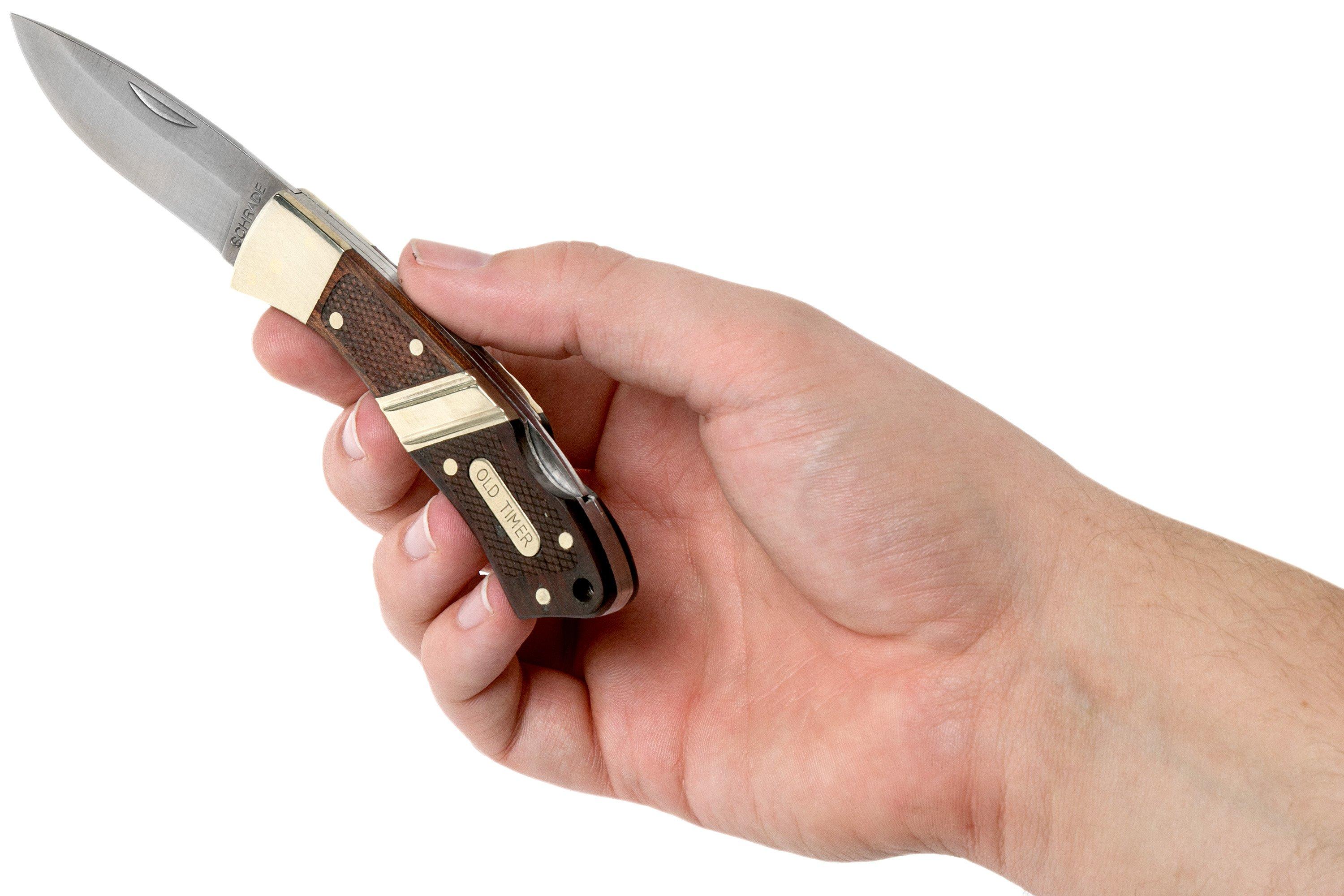 Old Timer Lockback 28OT pocket knife, with leather sheath ...