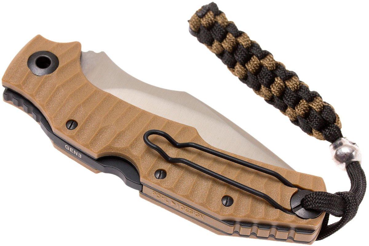 Pohl Force Bravo One Outdoor Gen 3 1056 plain edge, desert | Voordelig kopen bij knivesandtools.nl
