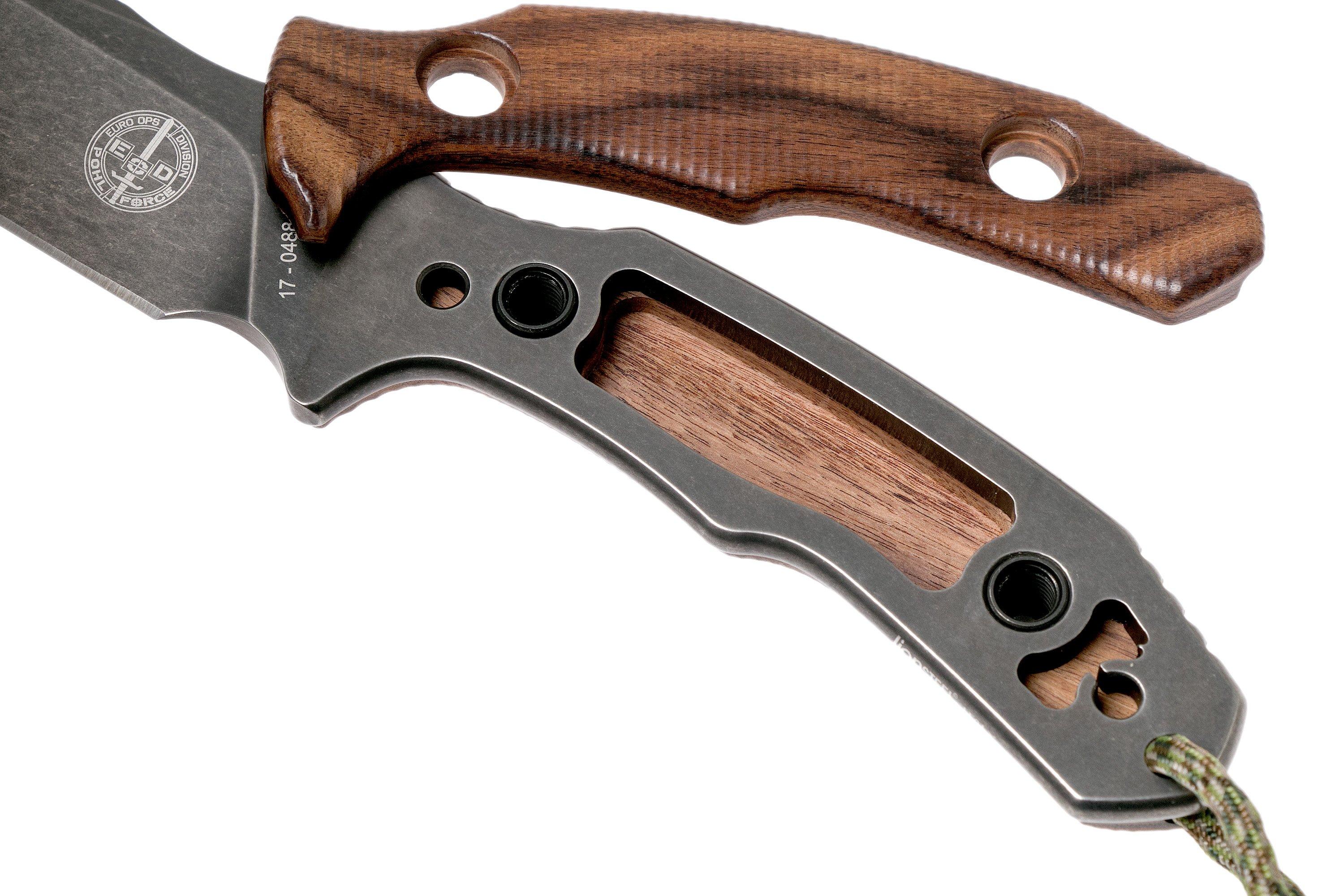 Pohl Force November One Santos Wood Tactical Gen2 2066, fixed knife ...