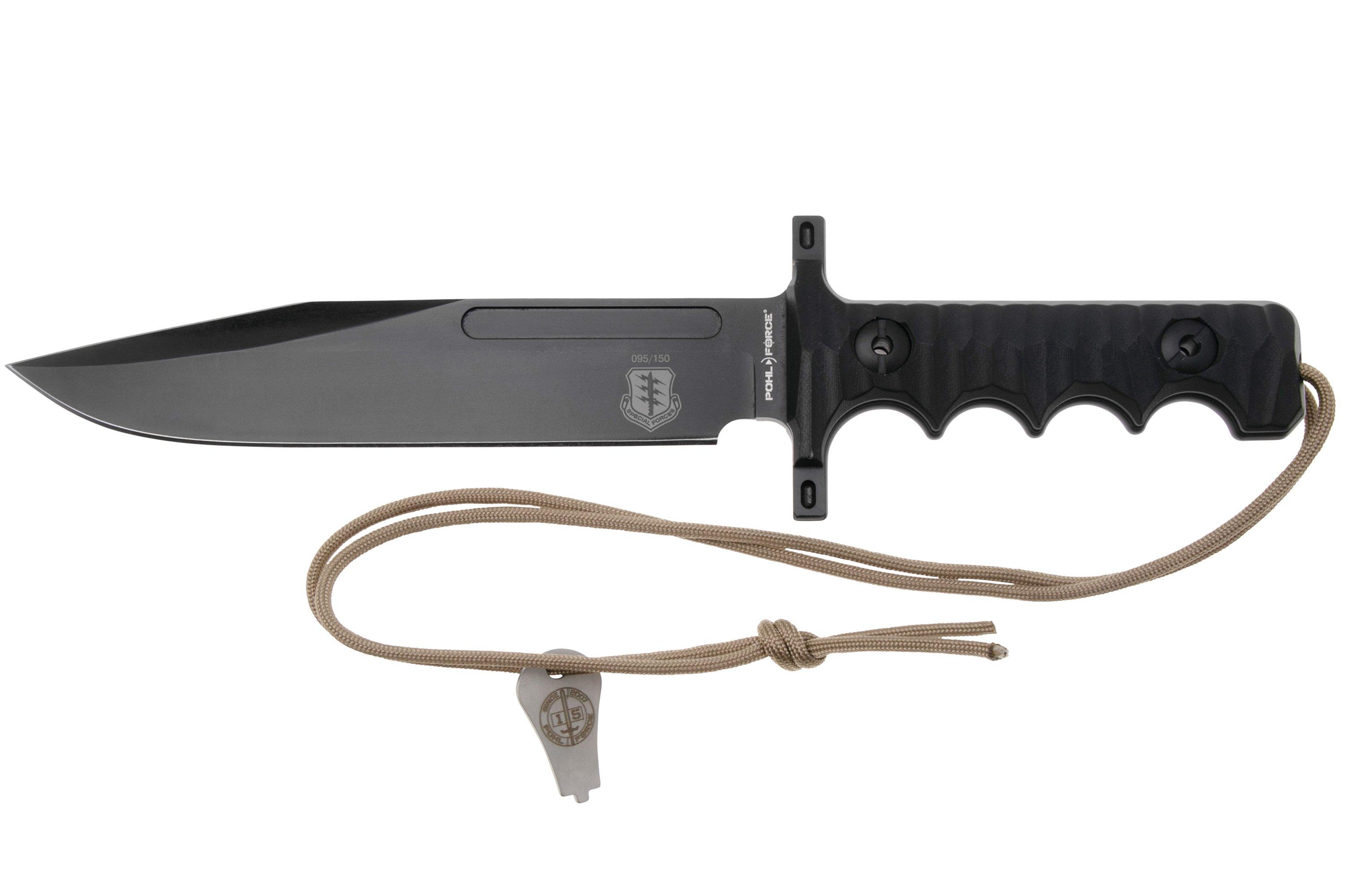 Pohl Force Quebec Two Special Forces Field 2446, Black TiN D2, Black ...