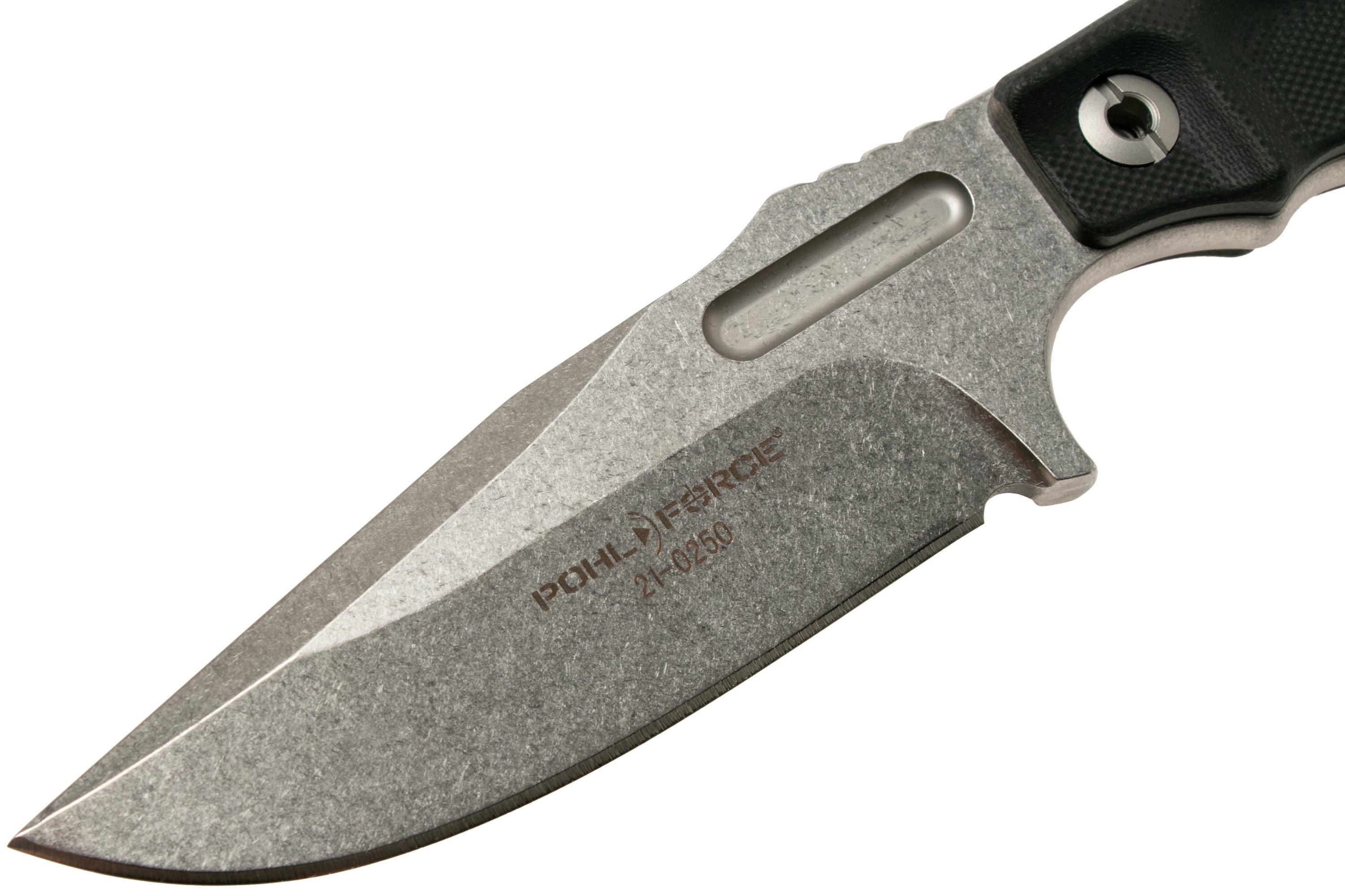 Pohl Force Compact One Stonewashed 6021 fixed knife, Dietmar Pohl ...