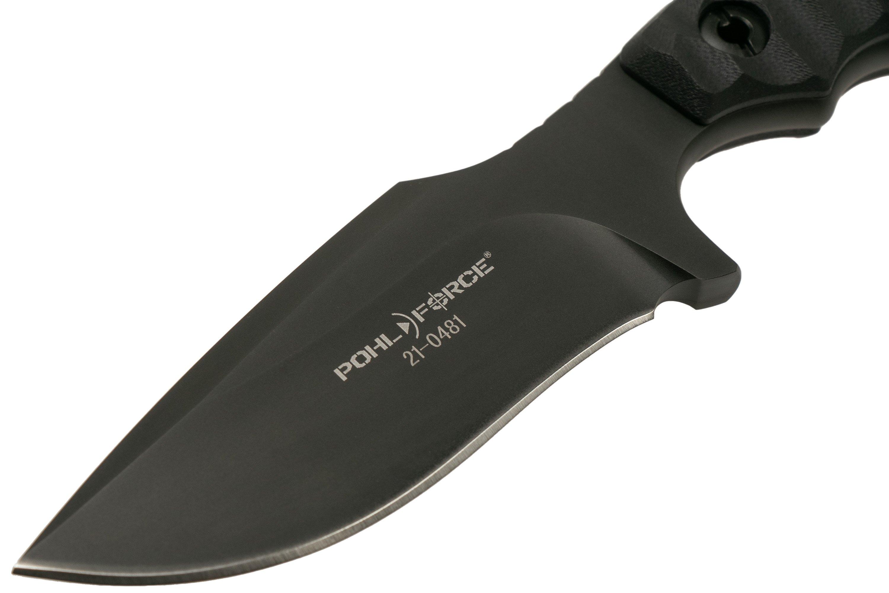 Pohl Force Compact Two Black 6032 fixed knife, Dietmar Pohl design ...