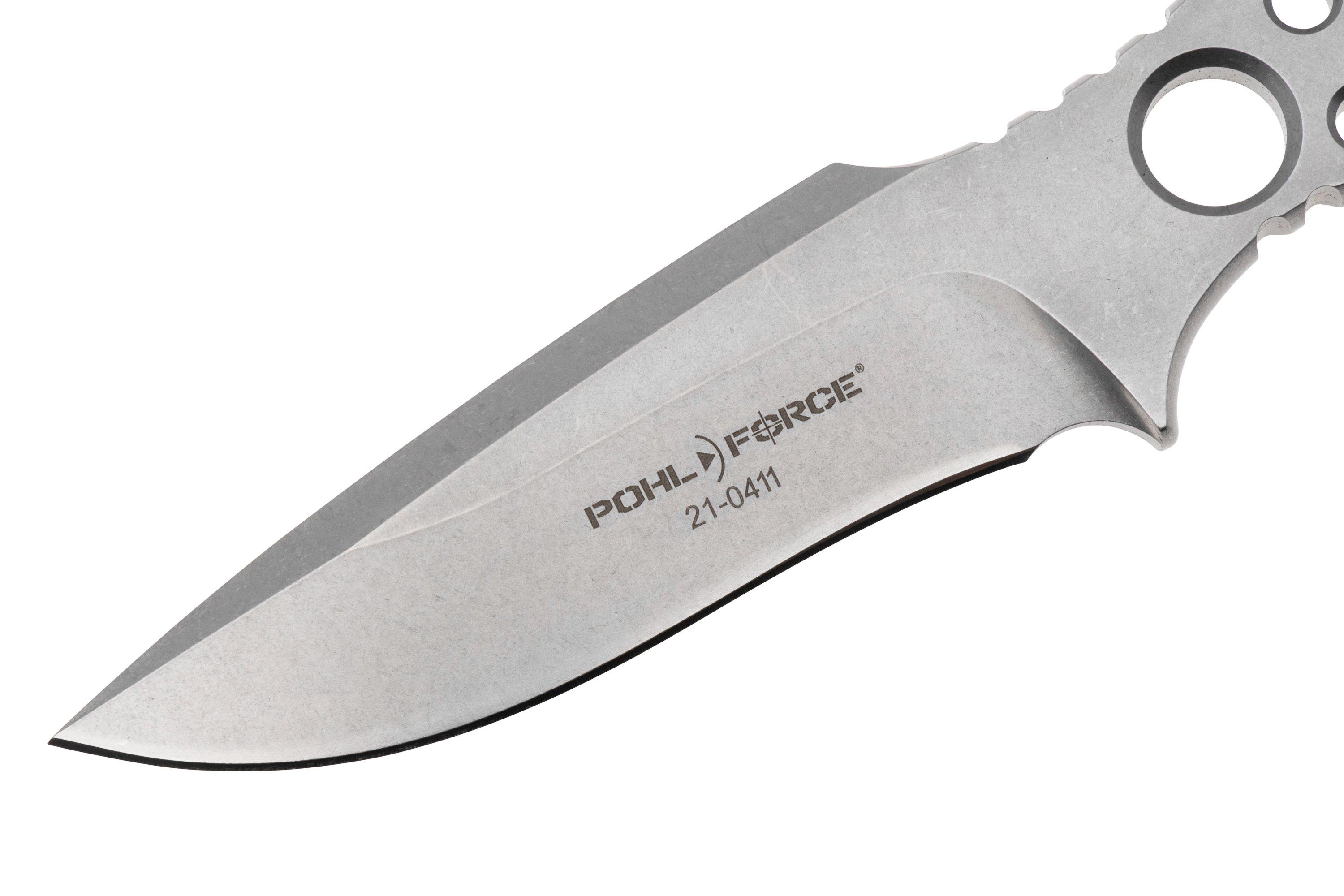 Pohl Force Charlie Three Gen 2, 6111, Stonewashed D2, fixed knife ...