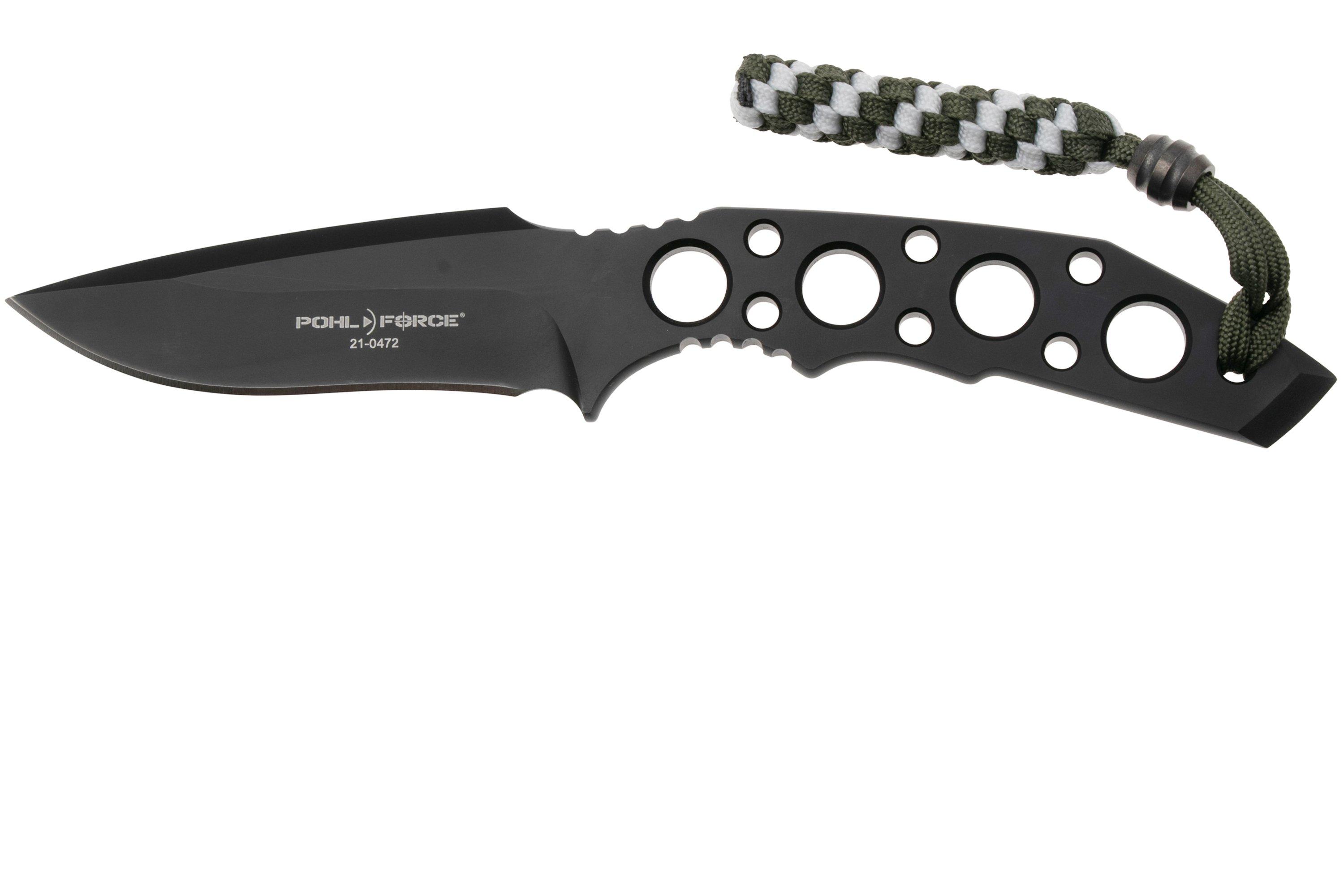 Pohl Force Charlie Three Gen 2, 6112, Black TiN D2, fixed knife ...
