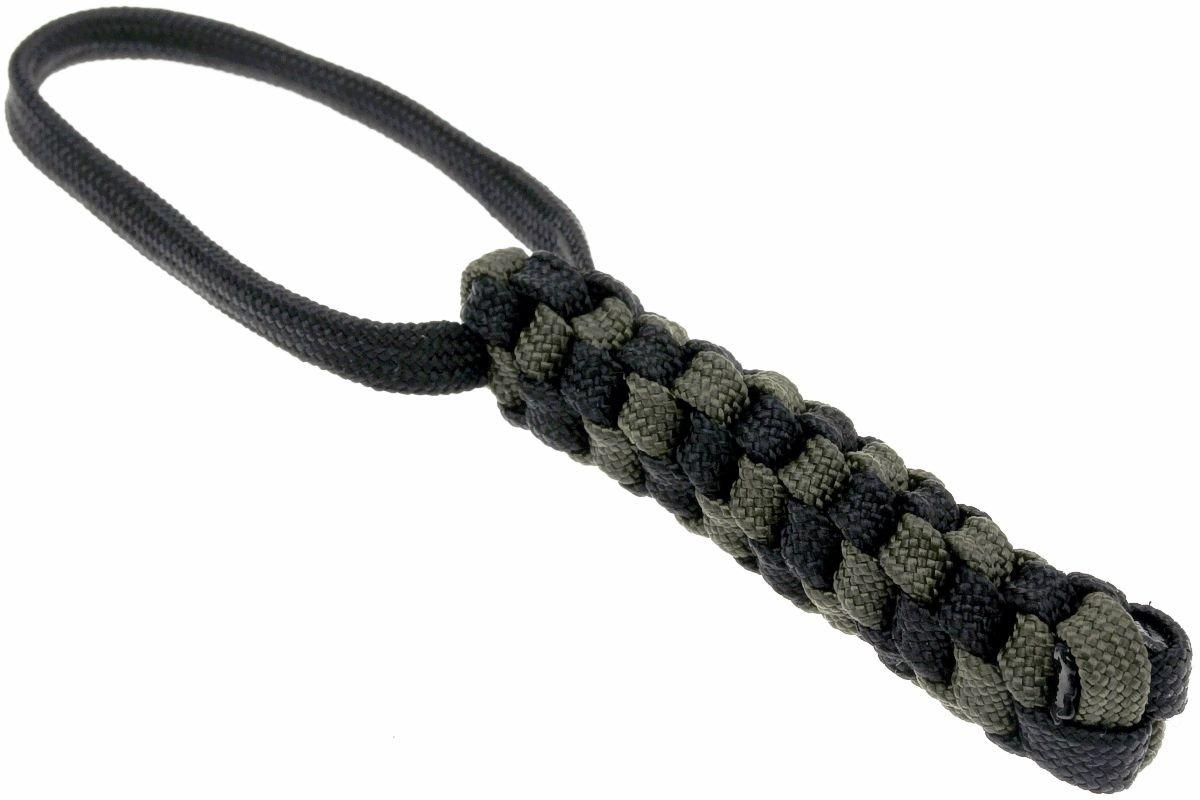 Paracordgirl Cobra Wave lanyard, black/OD green | Advantageously ...