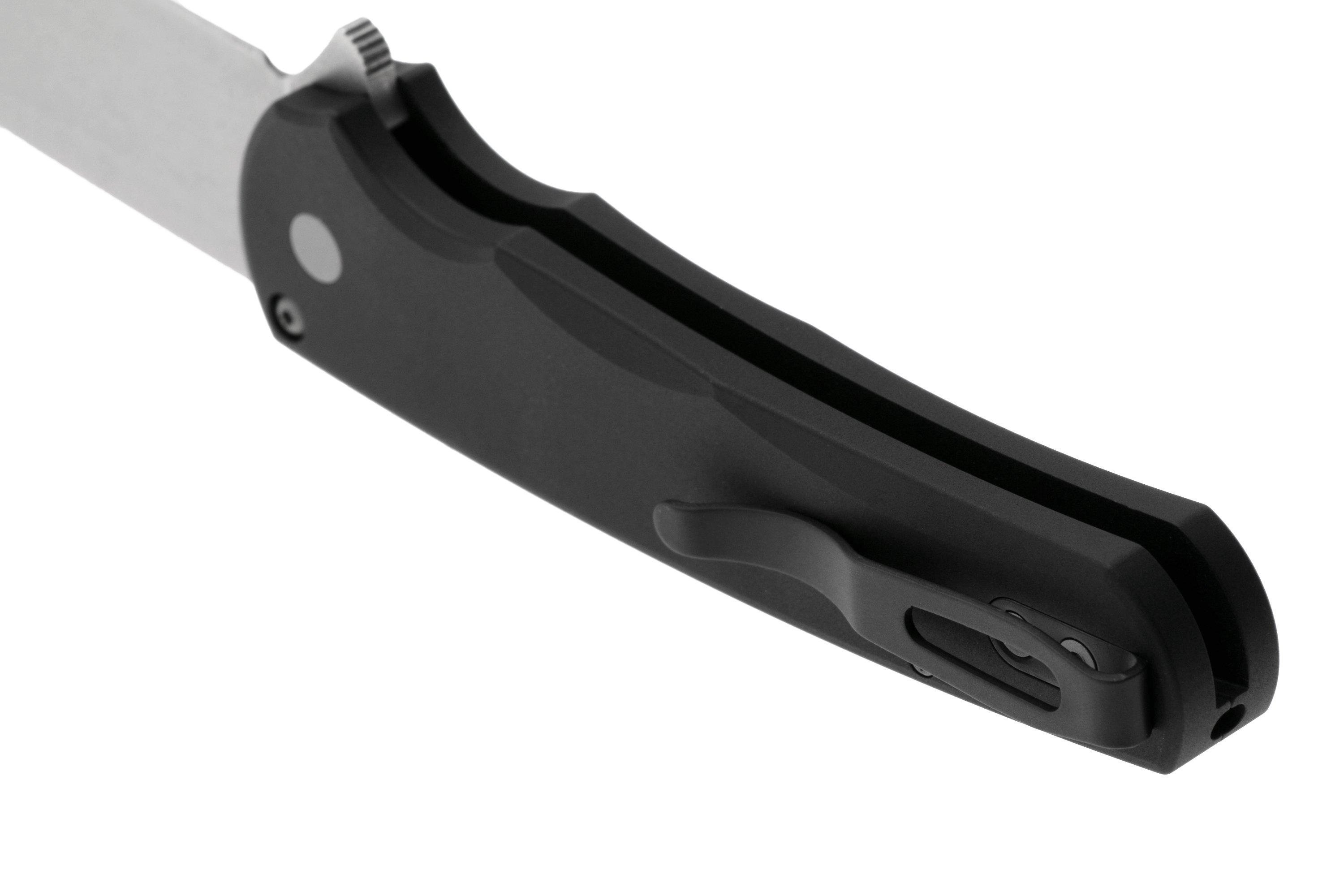 Pro-Tech Malibu 5301 Smooth Handle Black, Stonewashed Magnacut ...