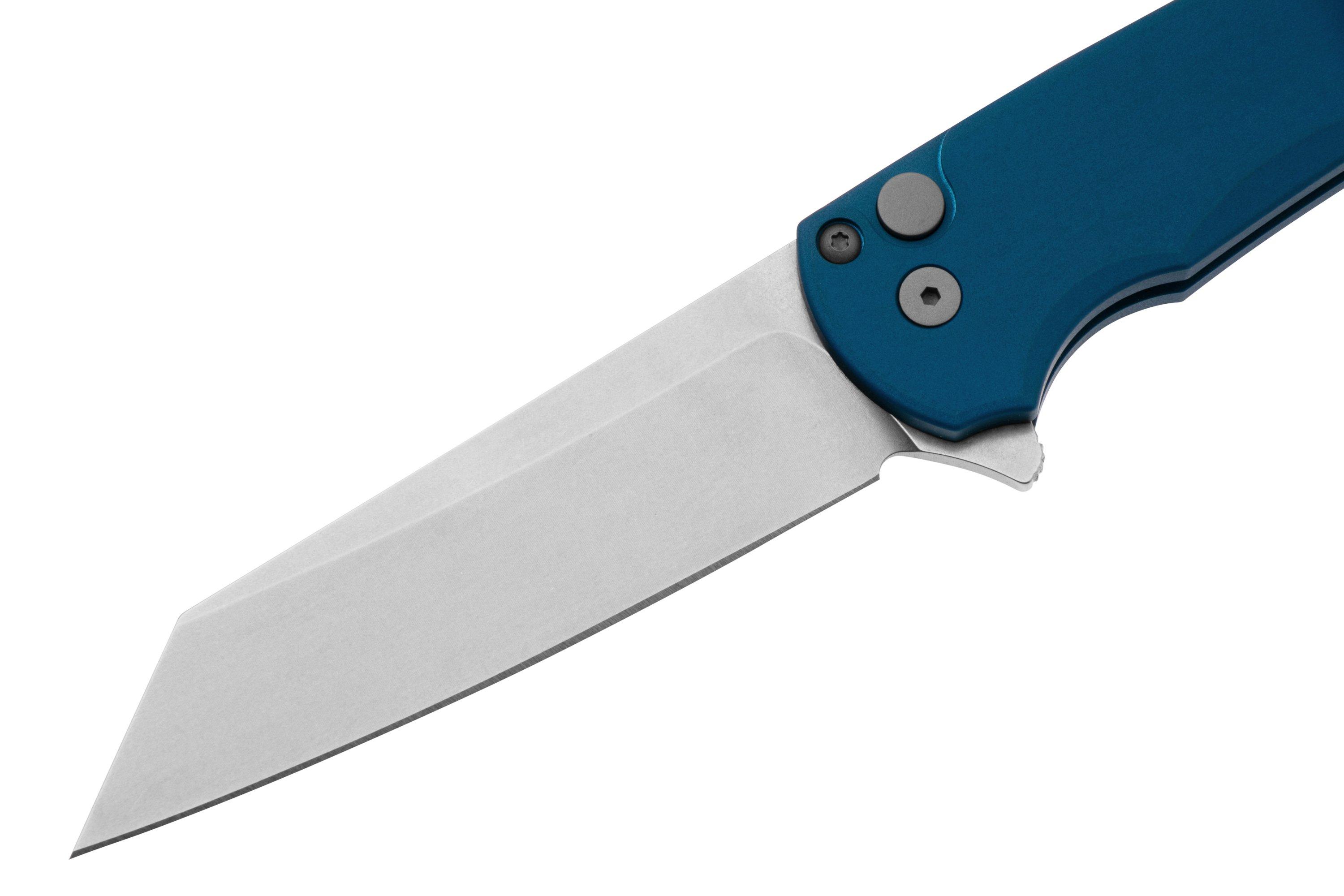 Pro-Tech Malibu 5401-BLUE Stonewashed MagnaCut Reverse Tanto, Blue ...