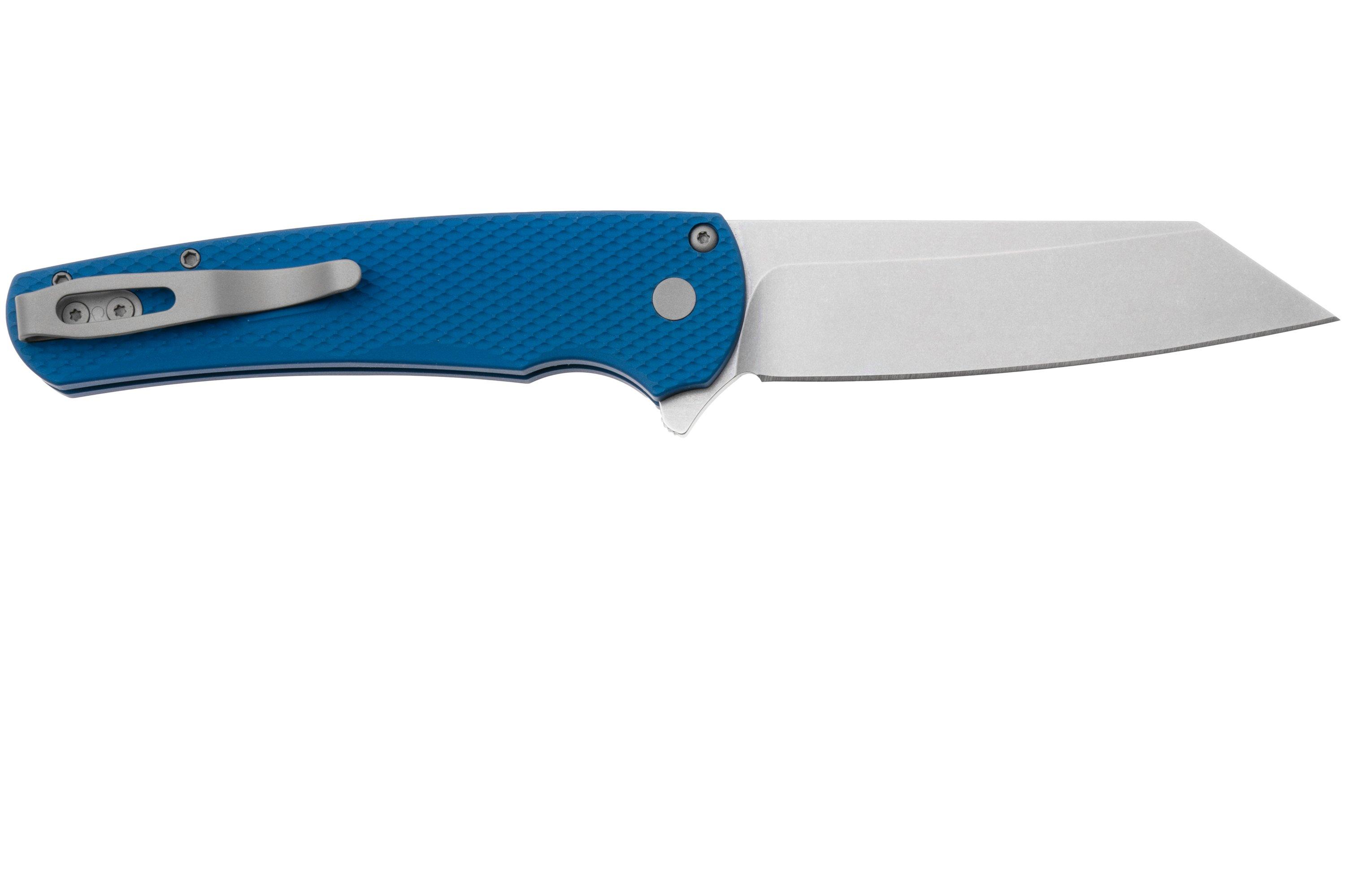 Pro-Tech Malibu 5405-BLUE, Stonewashed CPM MagnaCut, Reverse Tanto ...
