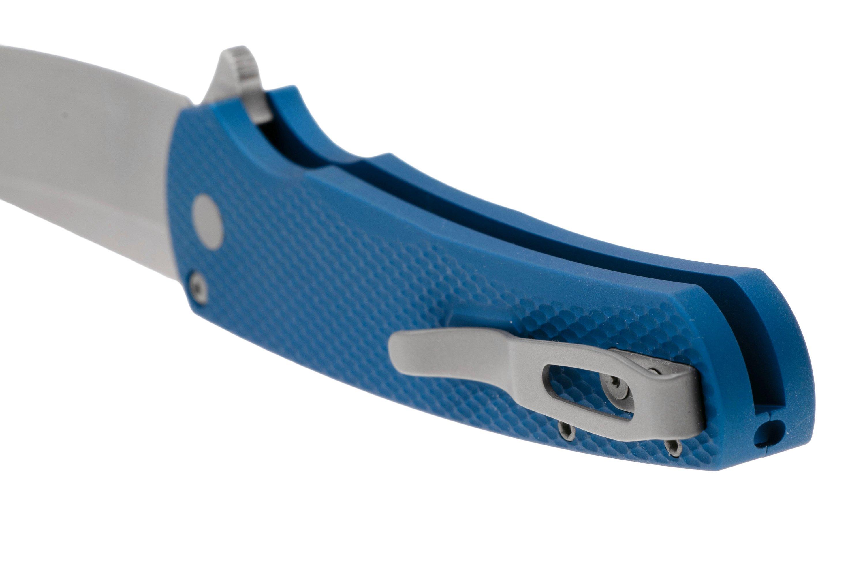 Pro-Tech Malibu 5405-BLUE, Stonewashed CPM MagnaCut, Reverse Tanto ...