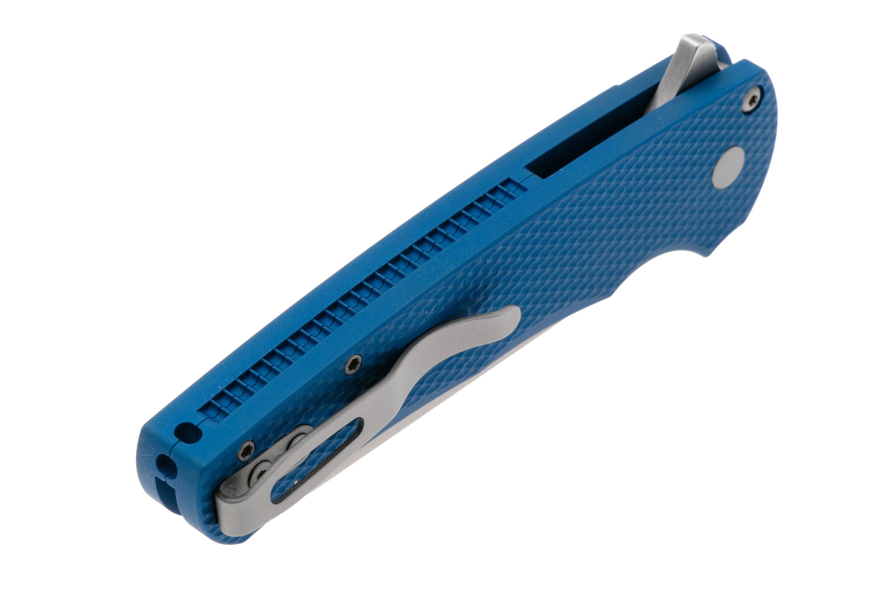 Pro-Tech Malibu 5405-BLUE, Stonewashed CPM MagnaCut, Reverse Tanto ...