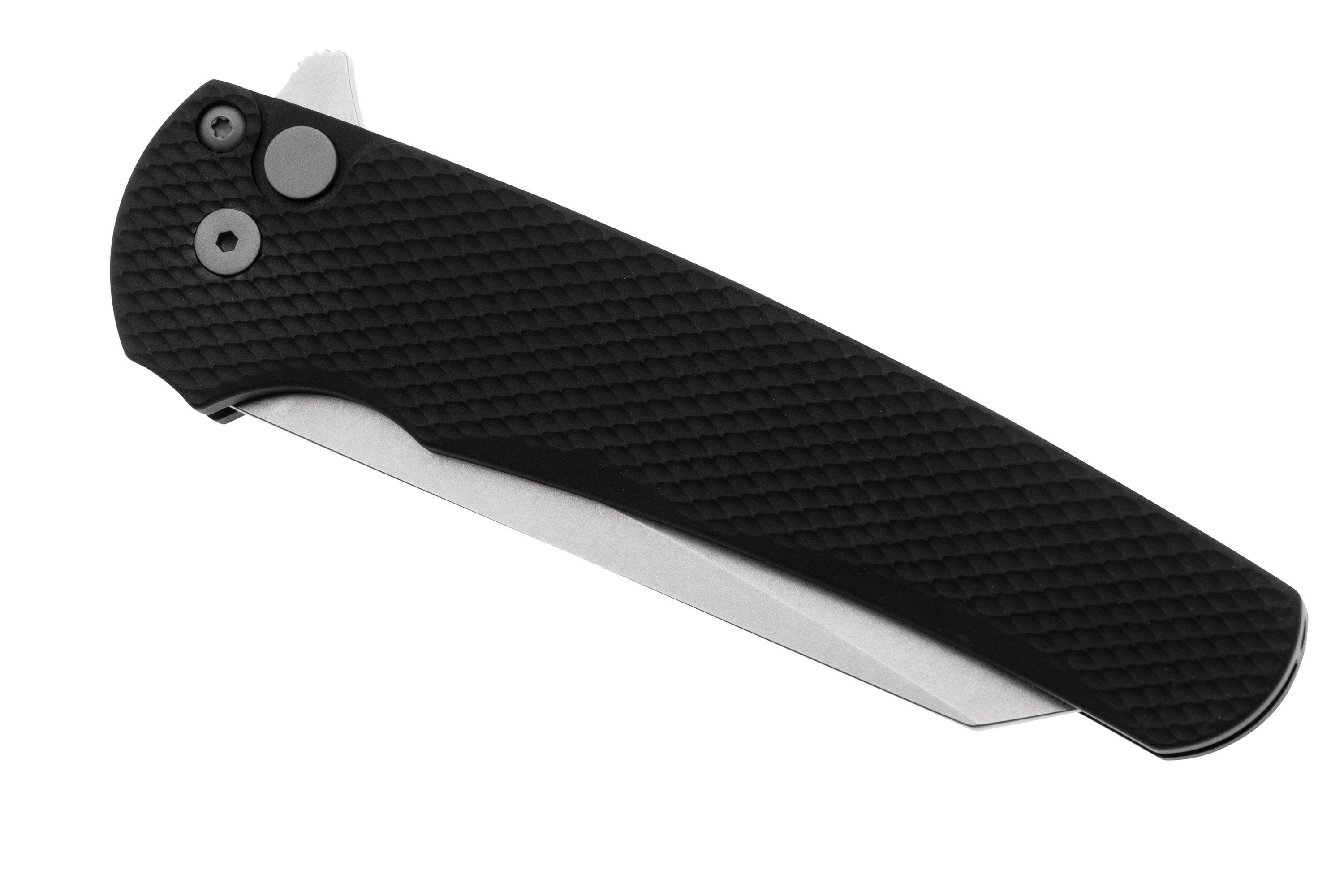 Pro-Tech Malibu 5405 Stonewash MagnaCut Reverse Tanto, Textured Black Aluminum, navaja | Compras ...