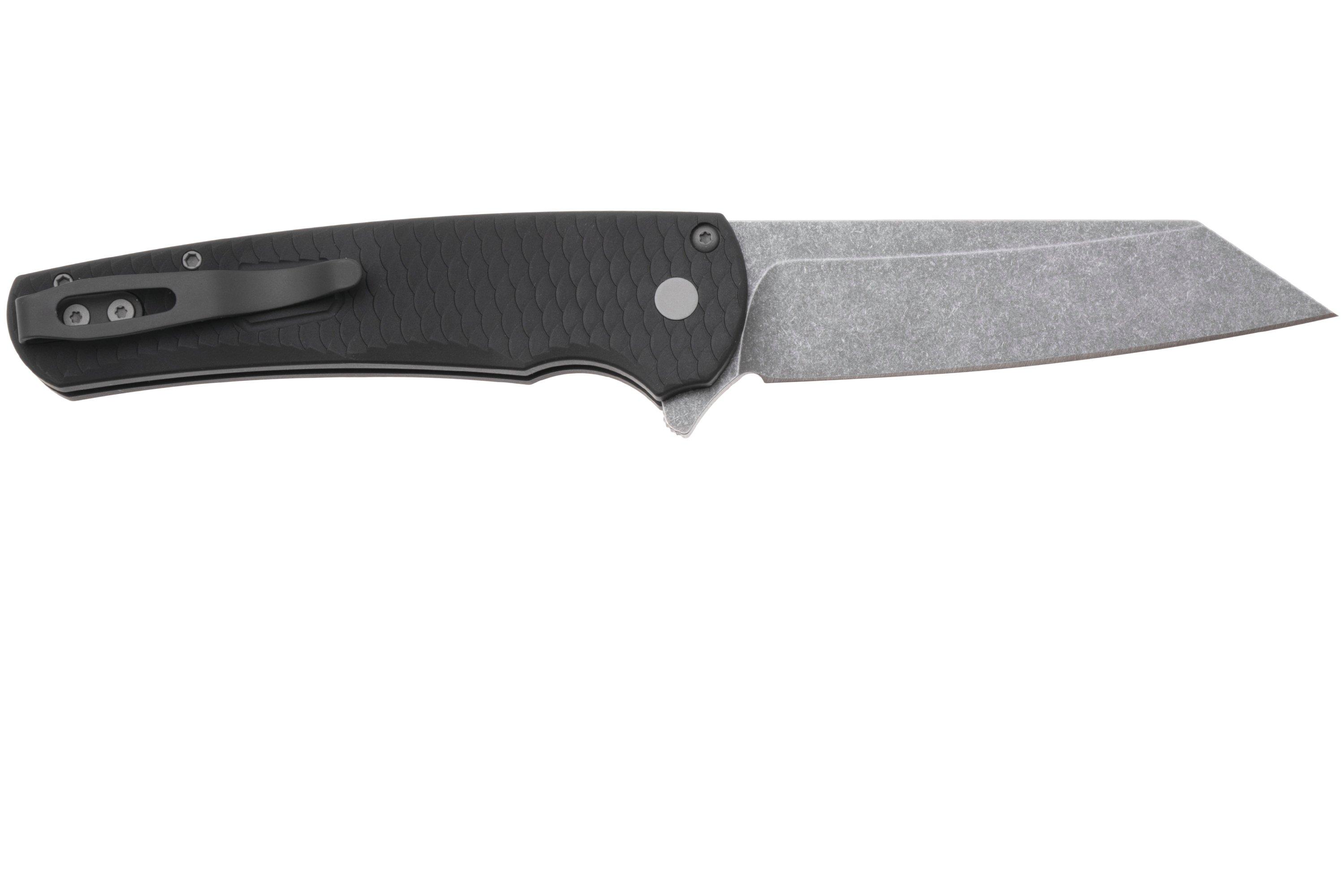 Pro-Tech Malibu 5435-AW, Black Acid Wash CPM MagnaCut Reverse Tanto ...
