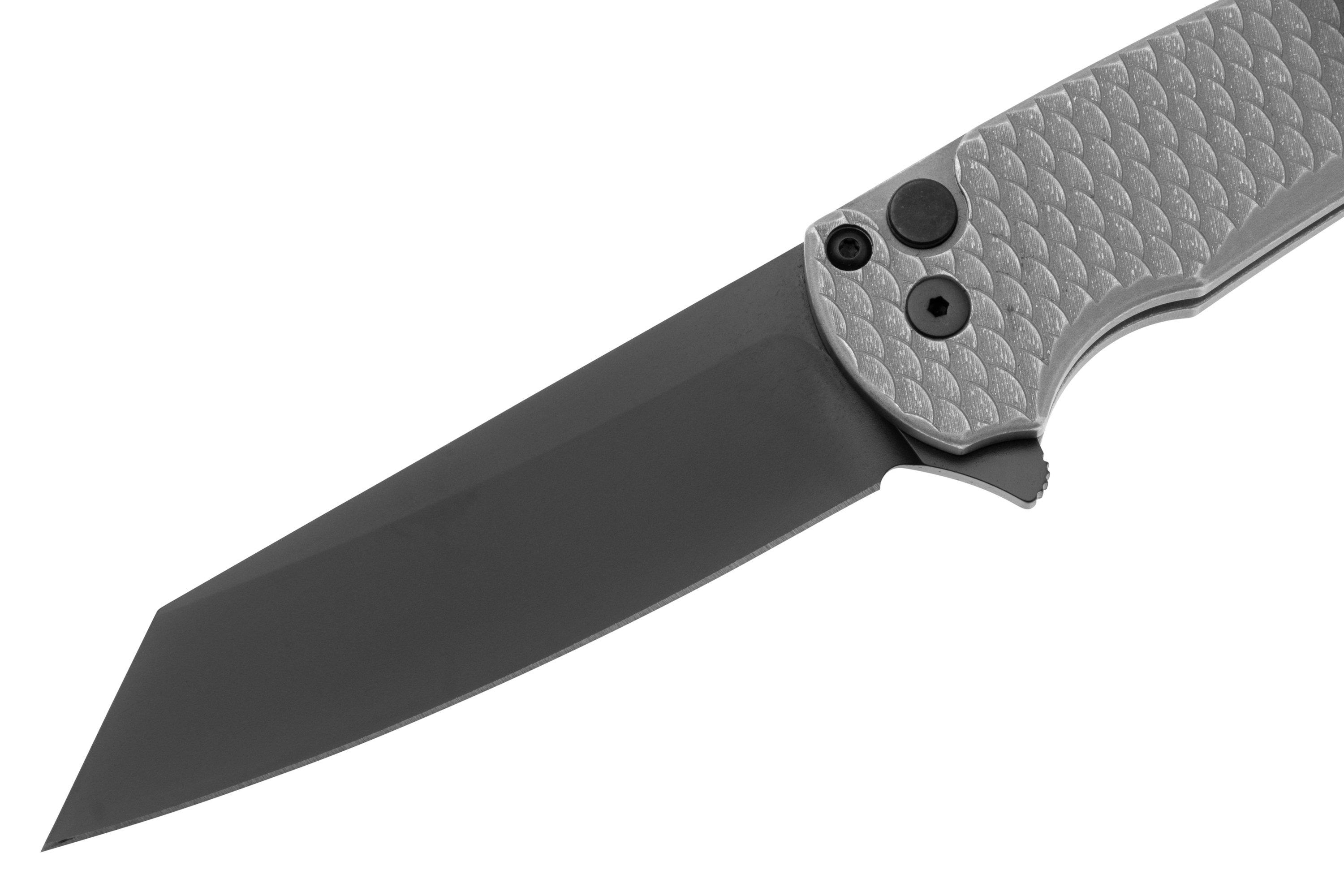 Pro-Tech Malibu 5436-BW DLC Black Magnacut Reverse Tanto, Grey Aluminum ...