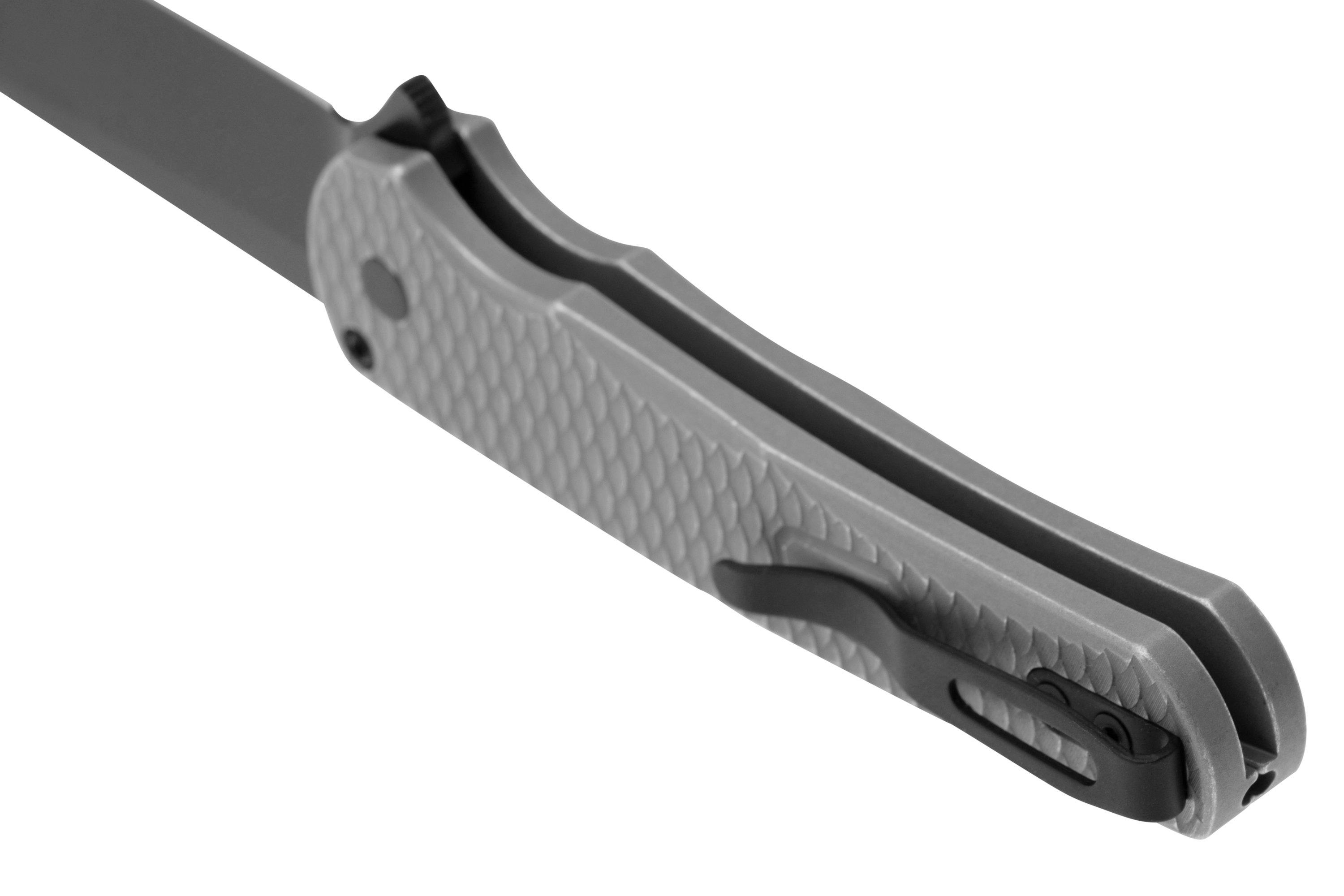 Pro-Tech Malibu 5436-BW DLC Black Magnacut Reverse Tanto, Grey Aluminum ...
