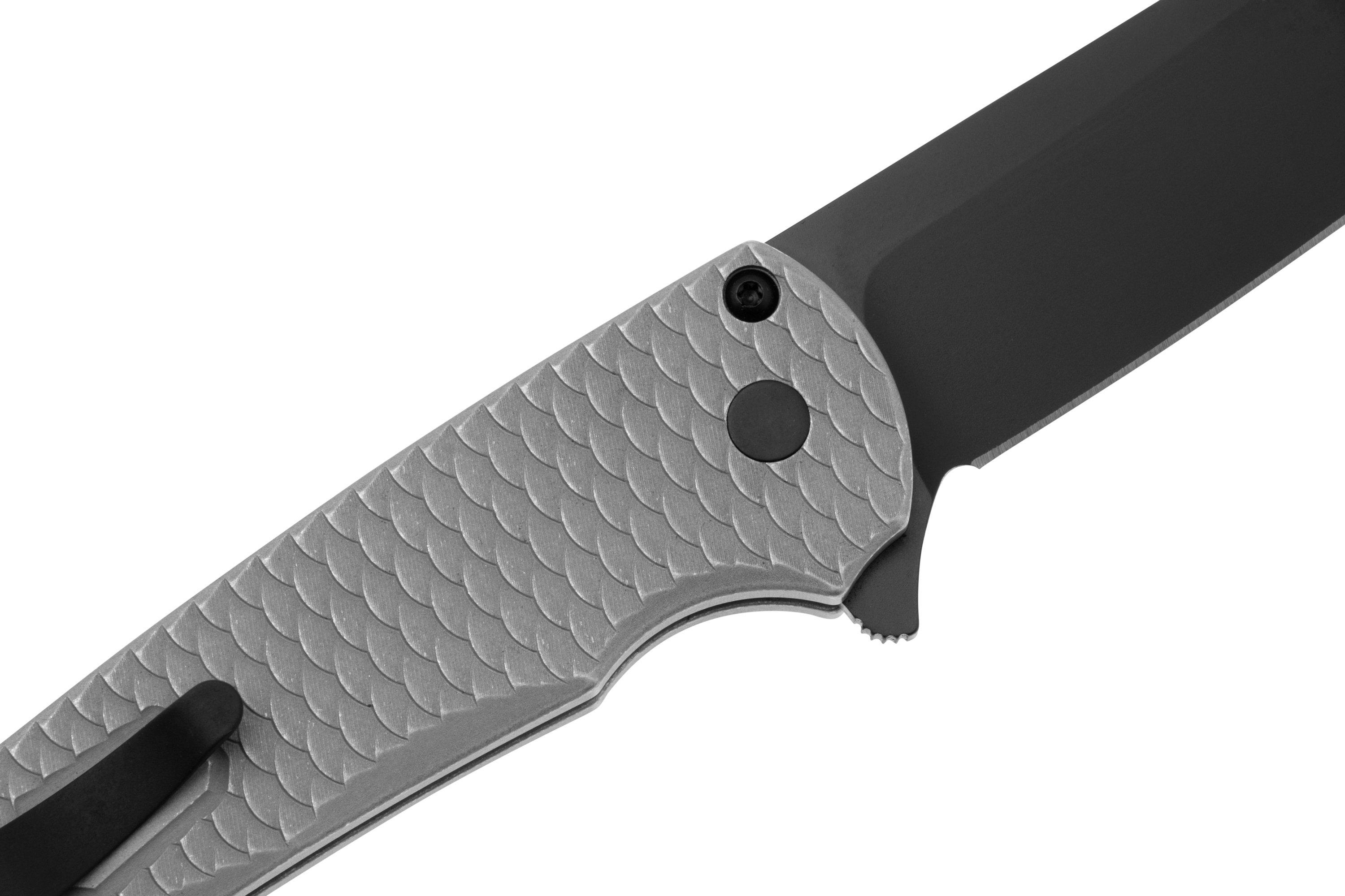 Pro-Tech Malibu 5436-BW DLC Black Magnacut Reverse Tanto, Grey Aluminum ...