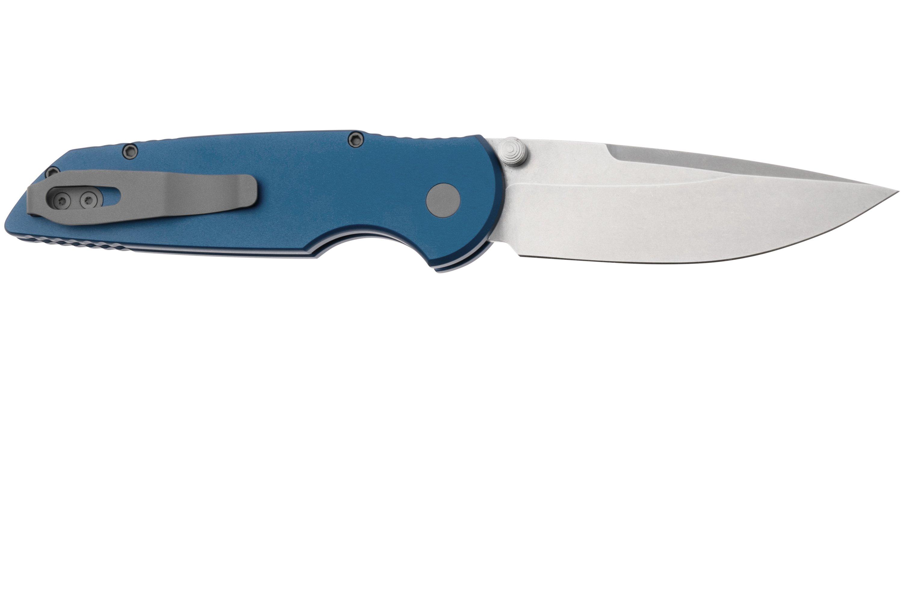 Pro-Tech TR-3 Integrity INT101-BLUE, Stonewashed S35VN, Solid Blue ...