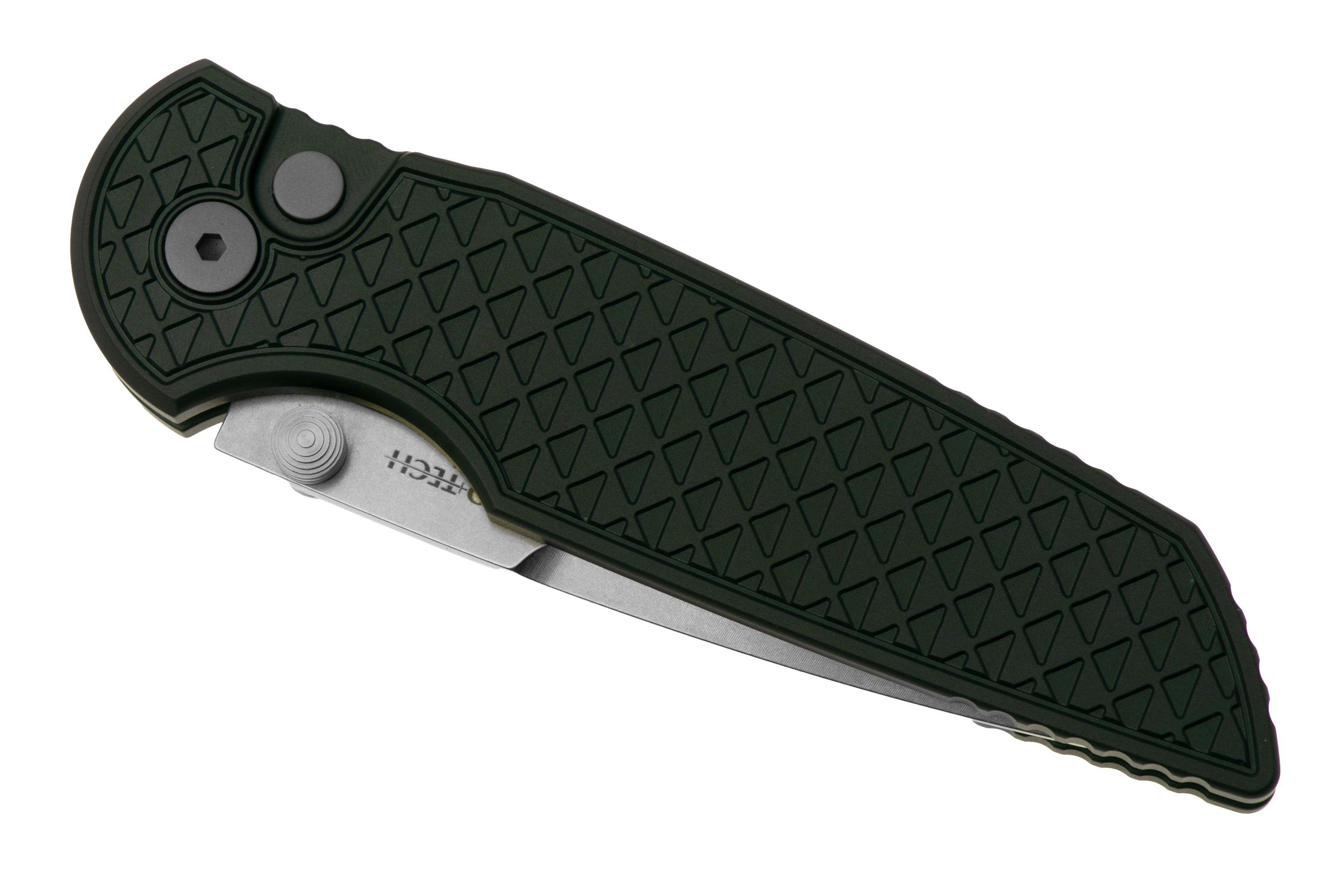 Pro-Tech TR-3 Integrity INT105, Stonewashed S35VN, Relic Textured Green ...