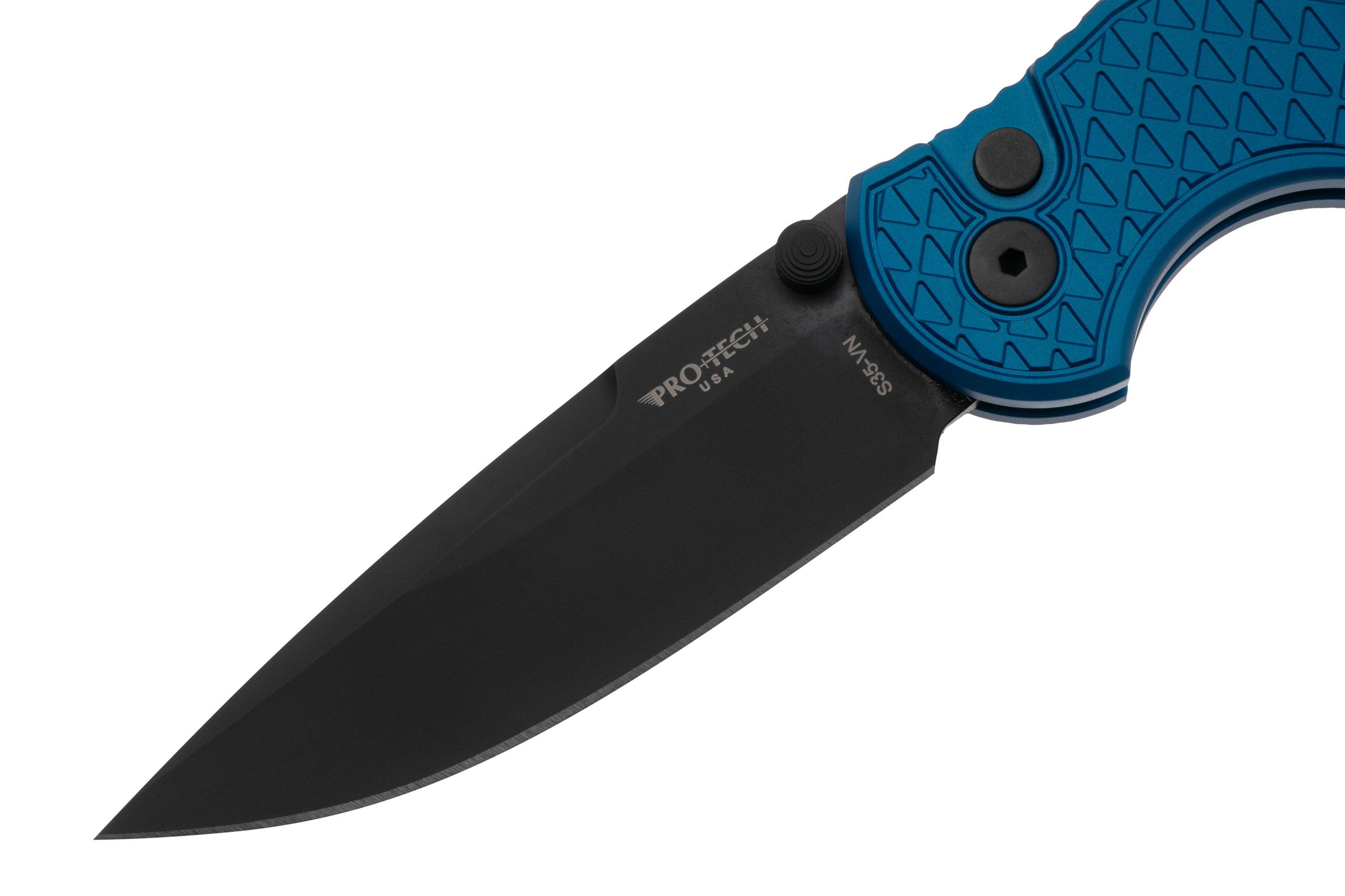 Pro-Tech TR-3 Integrity INT106, DLC Black S35VN, Relic Textured Blue ...