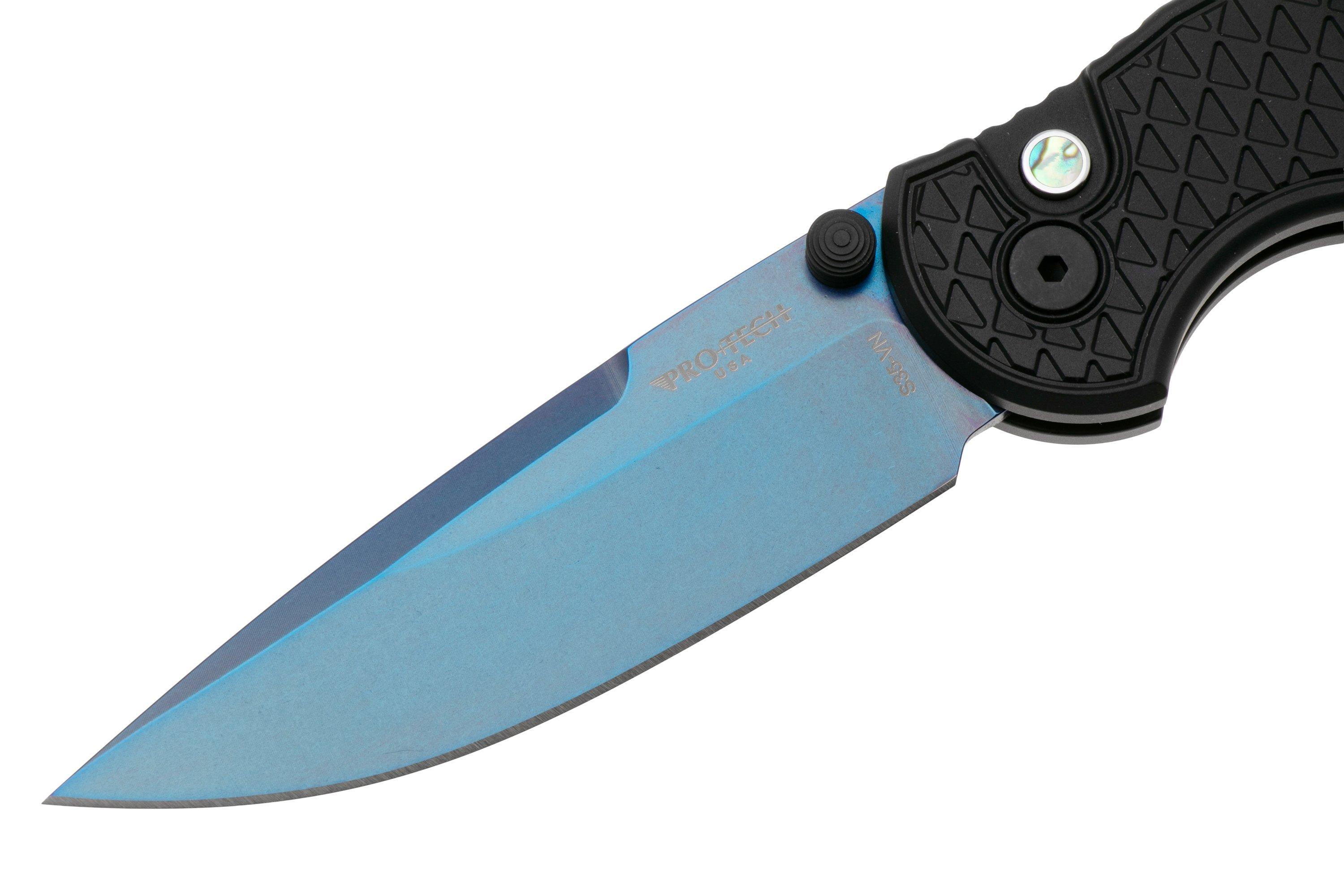 Pro-Tech TR-3 Integrity INT106-SB, Sapphire Blue PVD S35VN, Black Relic ...