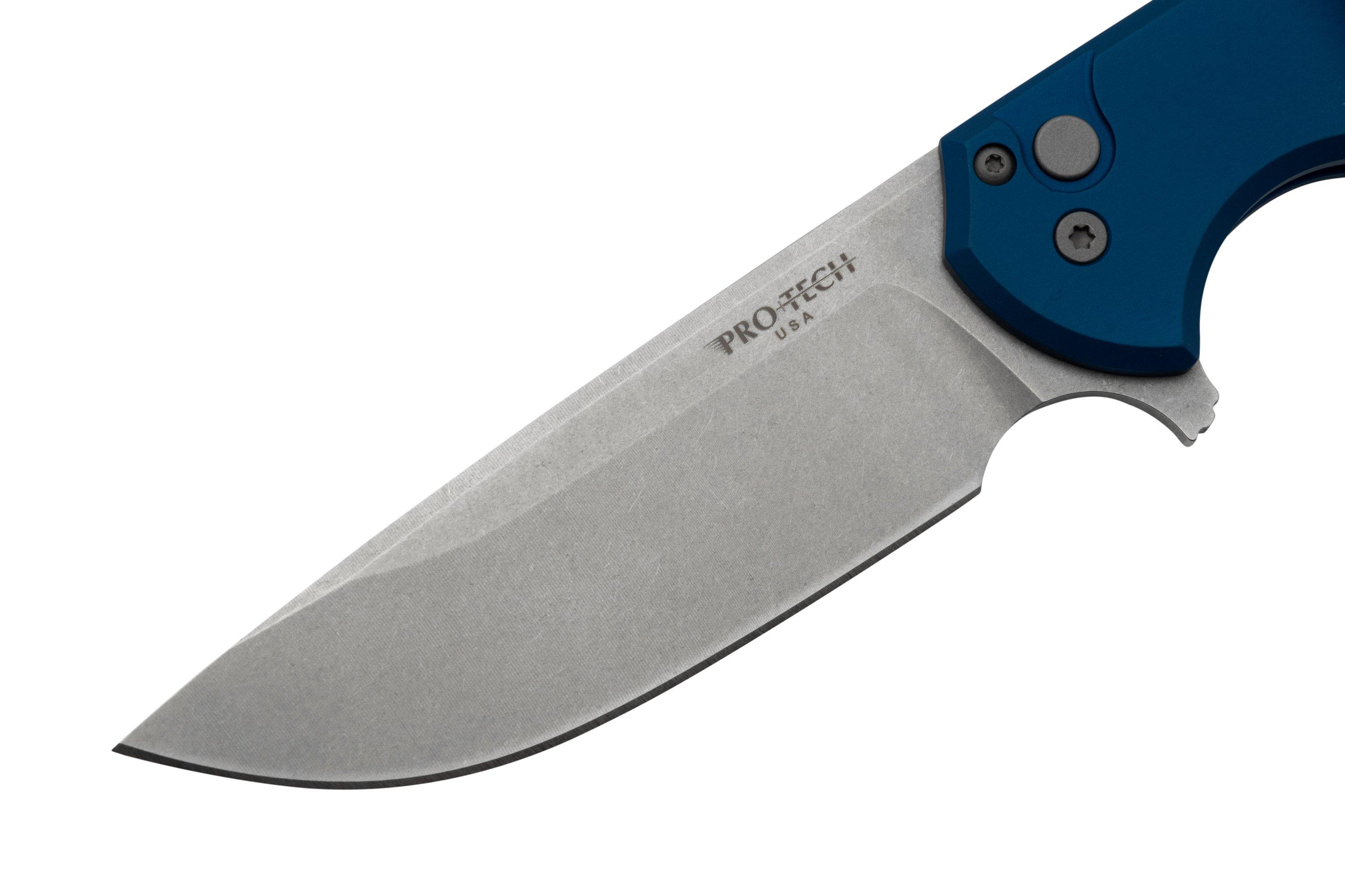 Pro-Tech Mordax MX101-blue Solid Blue Handle, Stonewash Magnacut ...