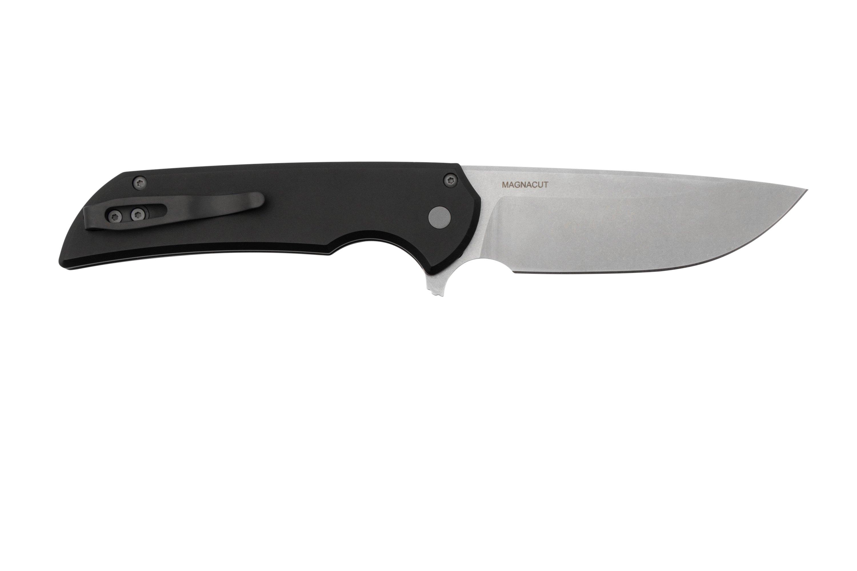 Pro-Tech Mordax MX101 Solid Black Handle, Stonewash Magnacut, pocket ...
