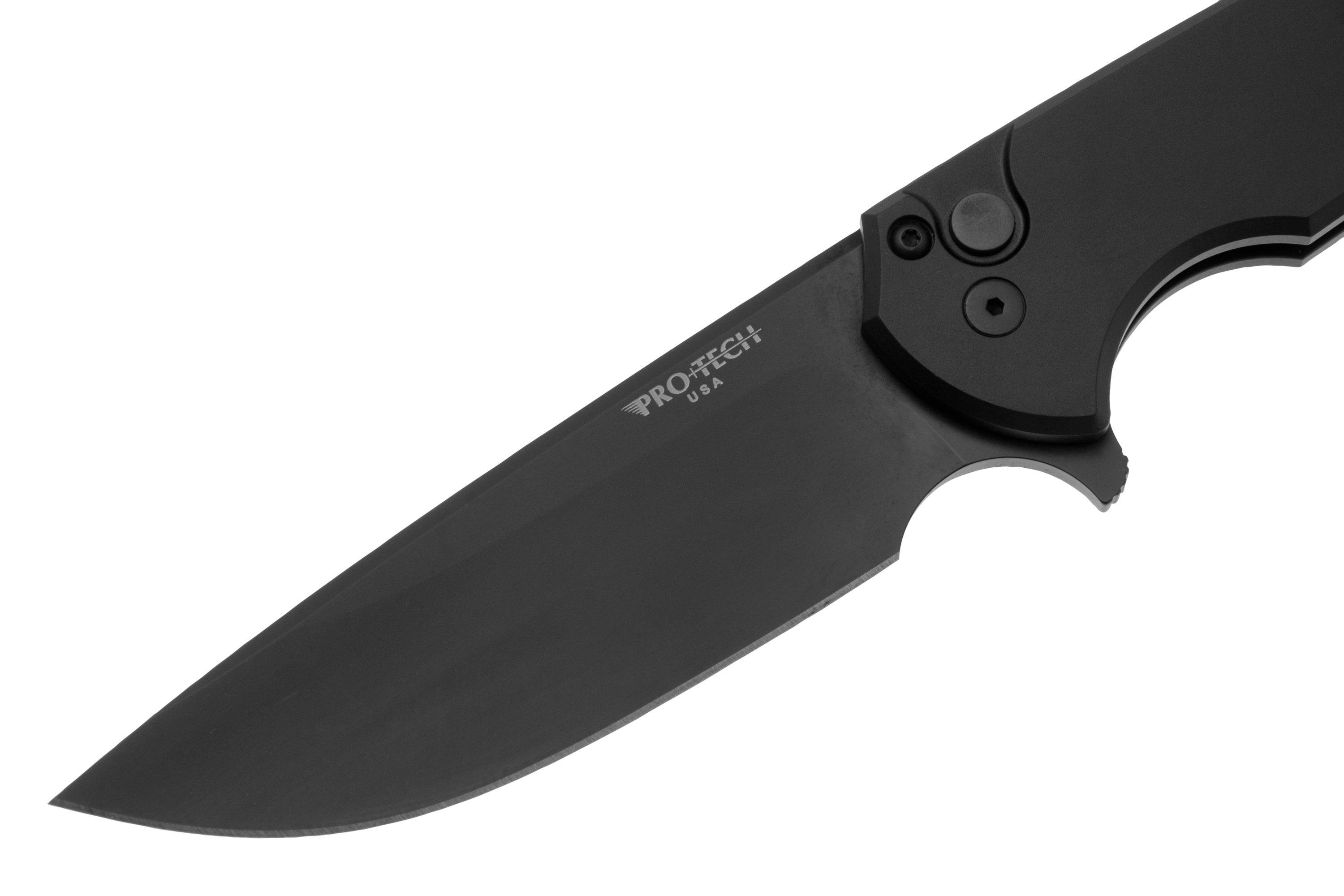 Pro-Tech Mordax MX103 DLC MagnaCut, Solid Black Aluminum pocket knife ...
