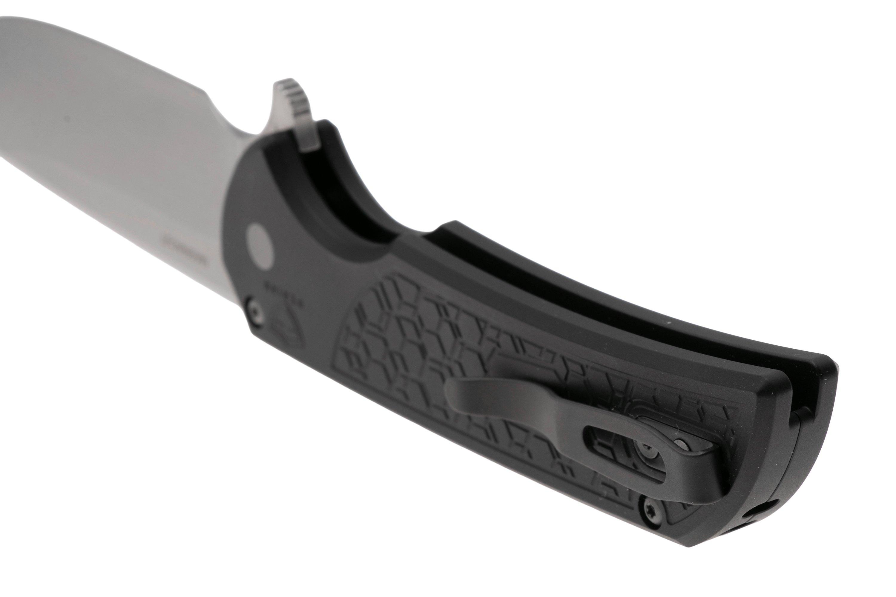 Pro-Tech Mordax MX105-GRIDLOCK, Stonewashed MagnaCut, Black Gridlock ...