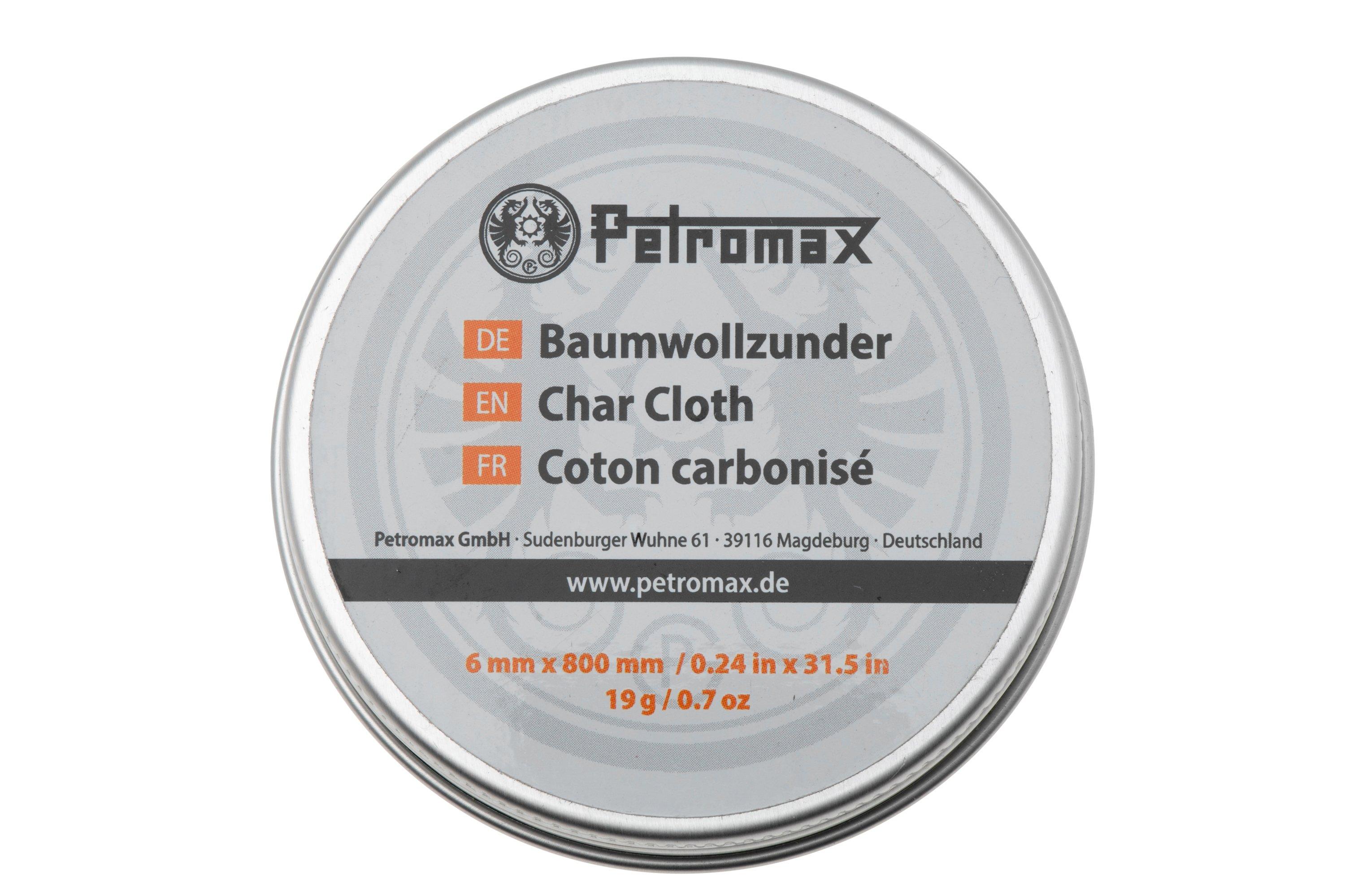 Petromax Cotton Kindling Char Cloth PLGX-C8, charred cotton tinder ...