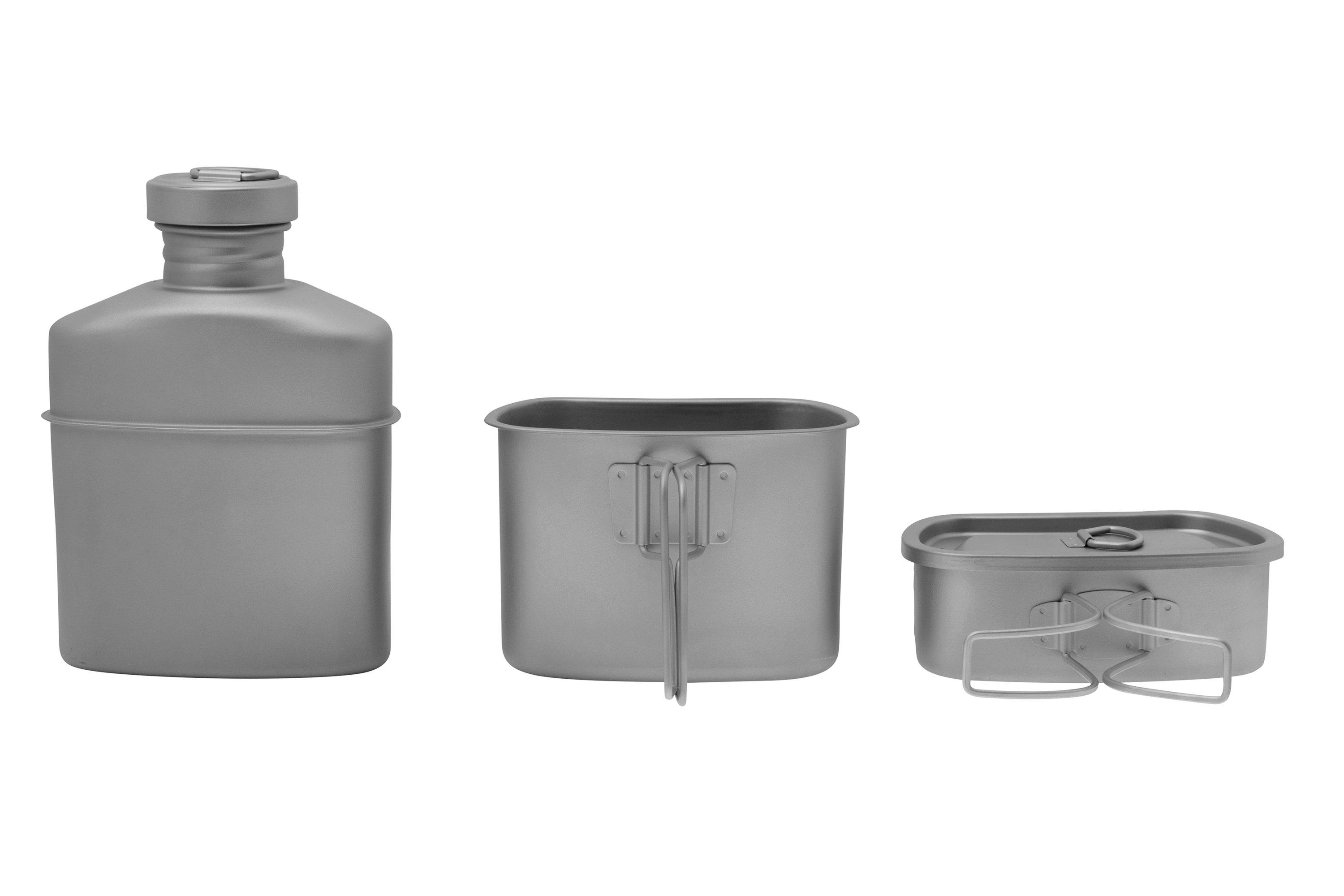 Pathfinder PTH206 Titanium Canteen Cooking Kit, veldfles kookset ...