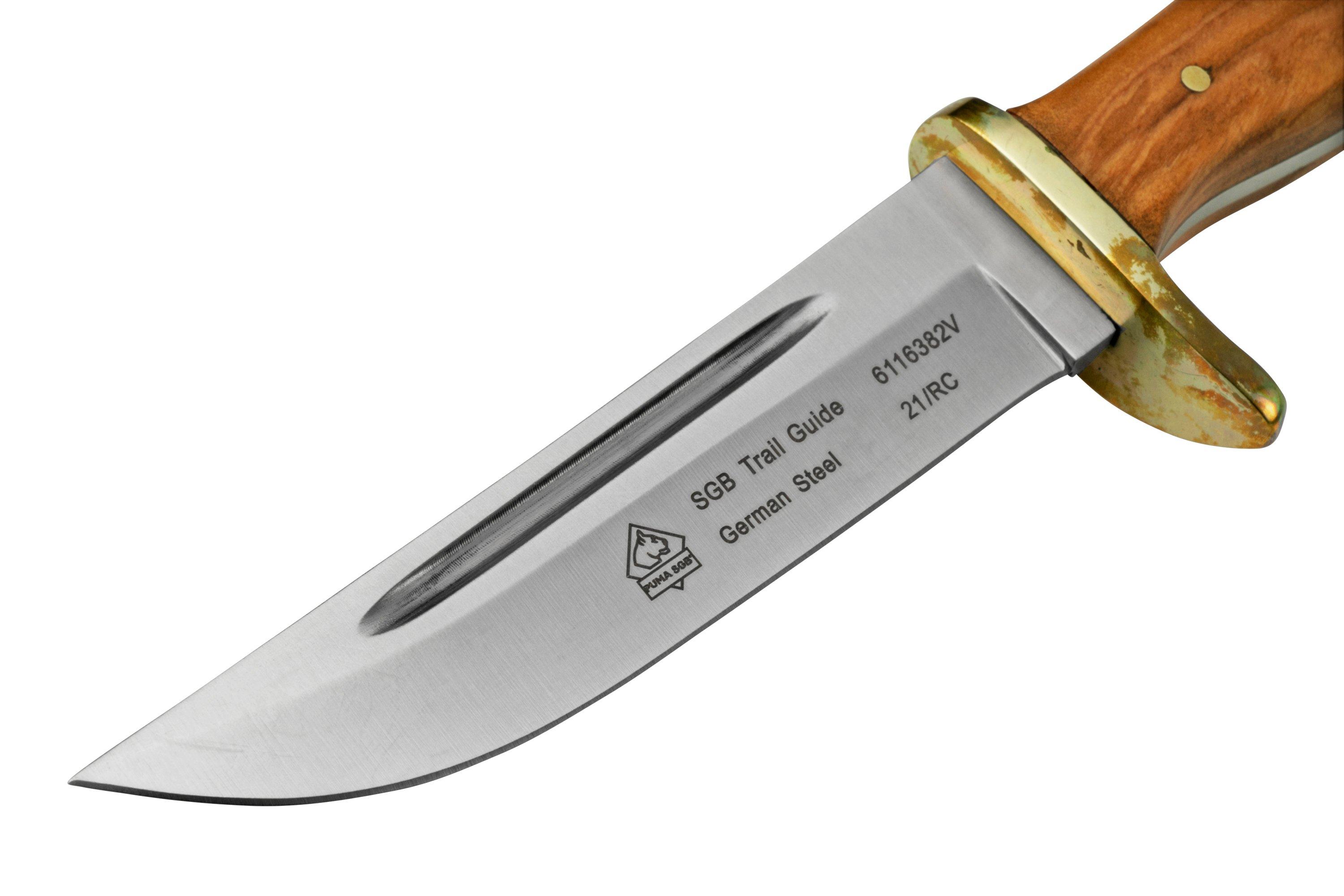 PUMA SGB Trail Guide 6116382V olive wood, hunting knife ...