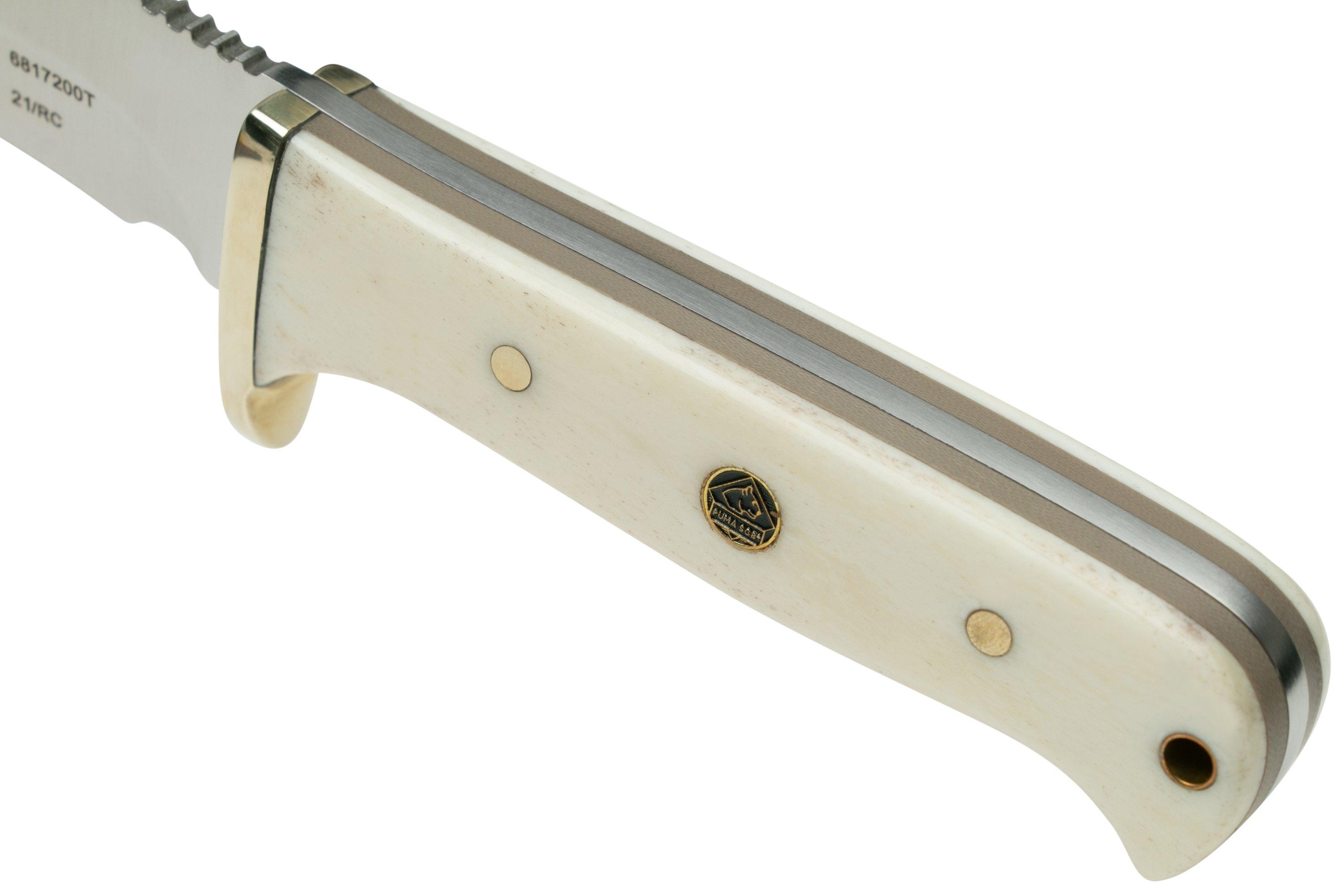 PUMA SGB Buffalo Hunter, Smooth White Bone 6817200T hunting knife ...