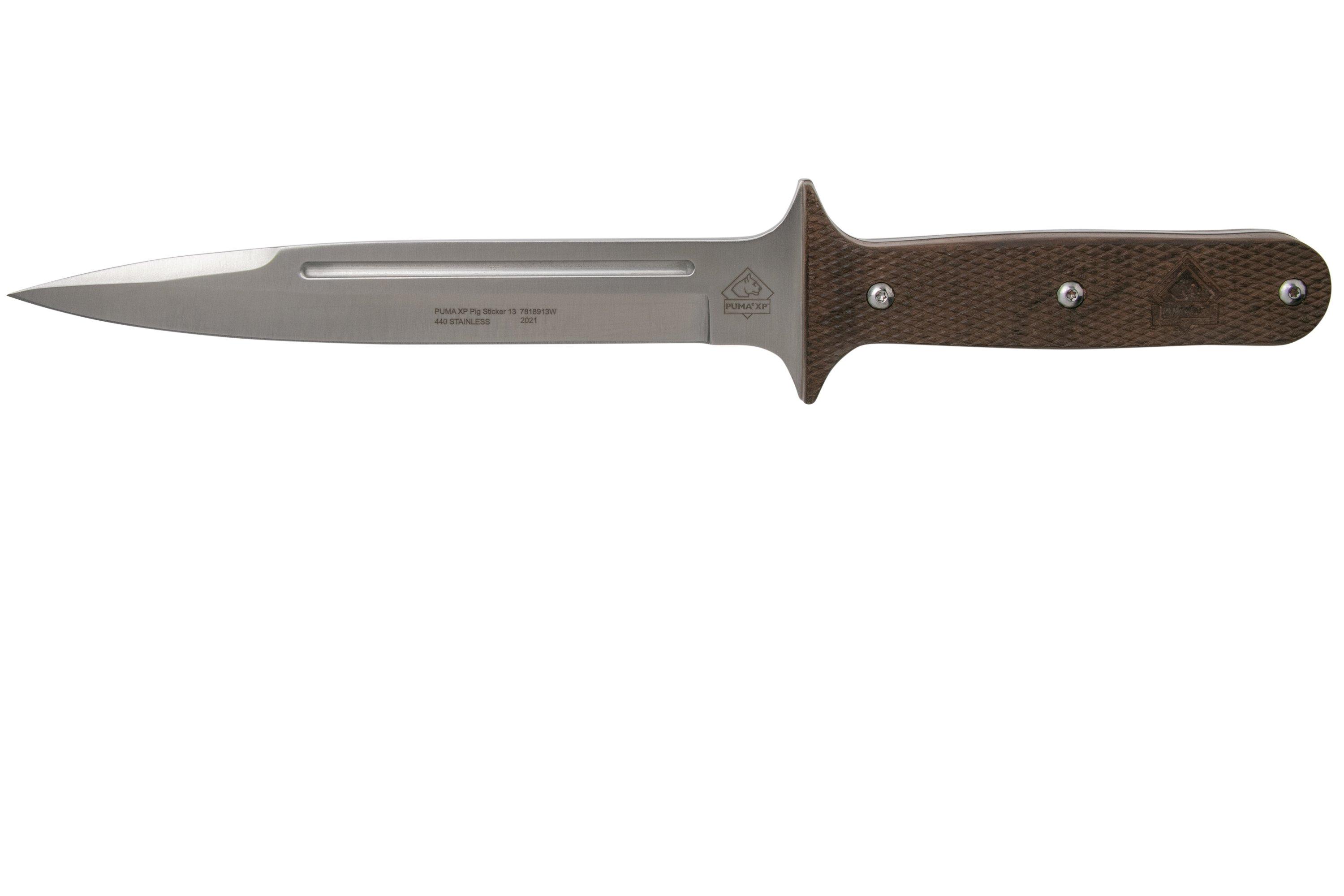 PUMA XP Pig Sticker 13, Pakka Wood 7818913W fixed knife ...