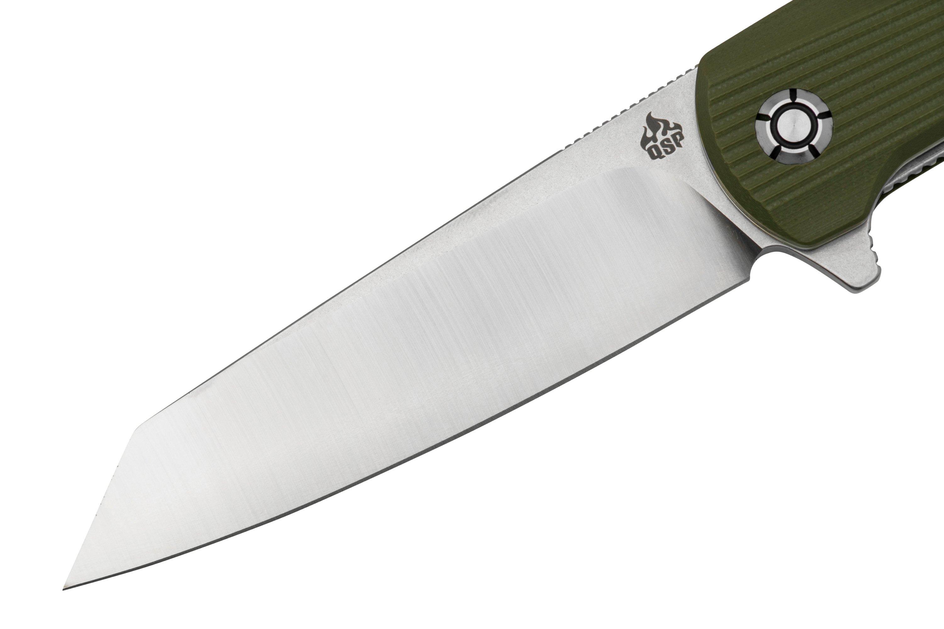 QSP Knife Phoenix QS108-B1 Satin D2, Green G10, Taschenmesser ...