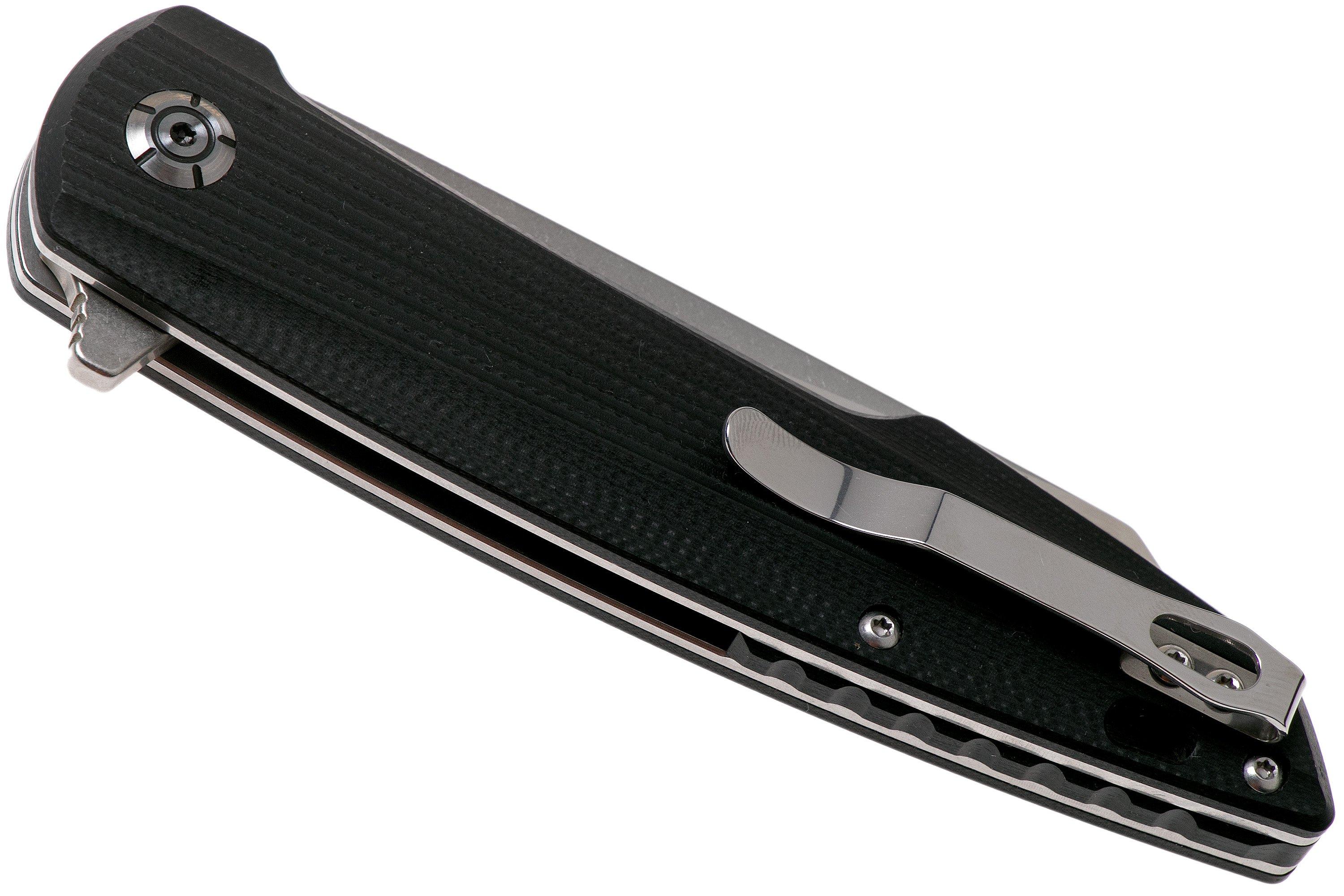 QSP Knife Phoenix QS108-C Black G10 pocket knife | Advantageously ...