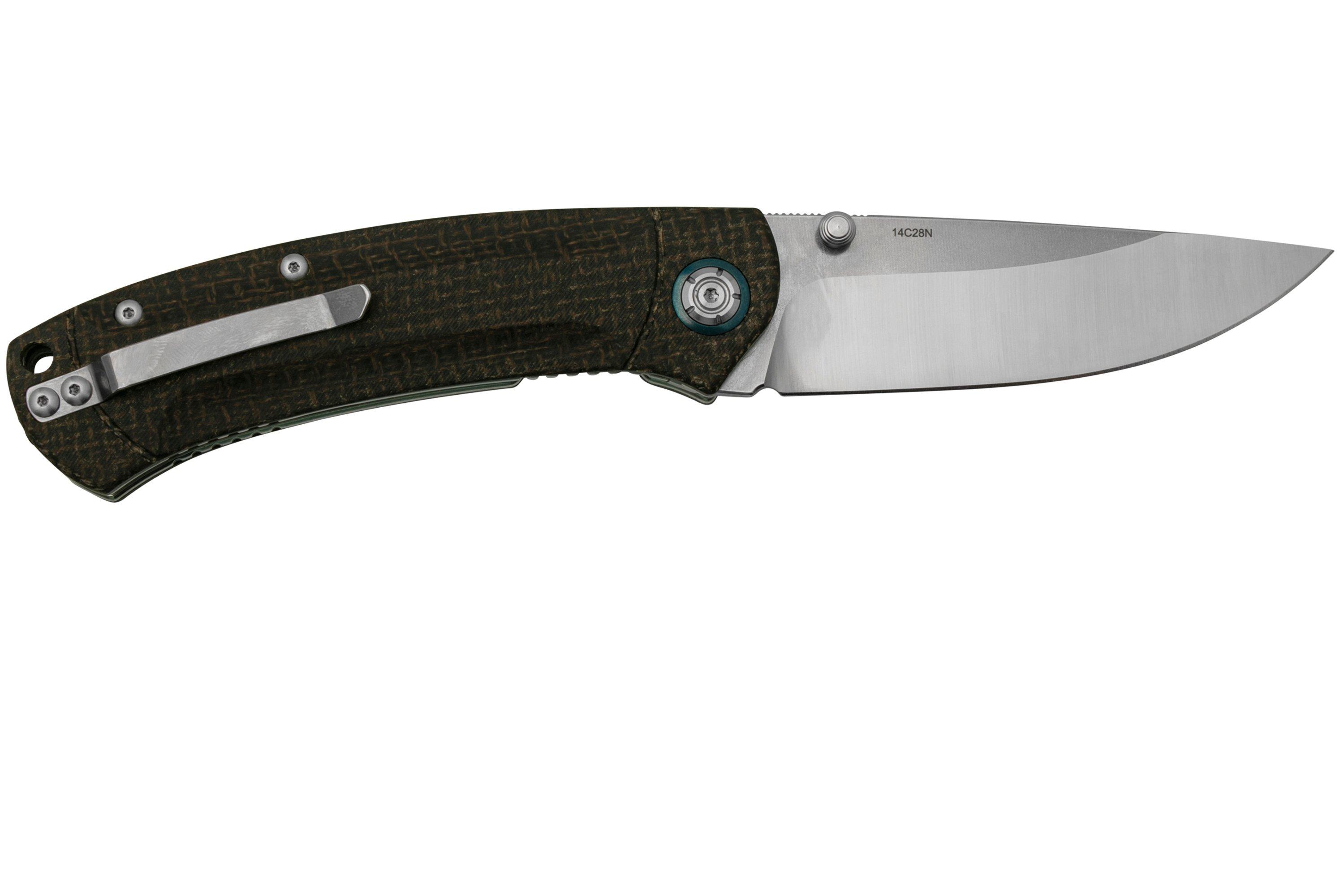 QSP Knife Copperhead QS109-C1, Stonewashed Satin, Brown Micarta ...