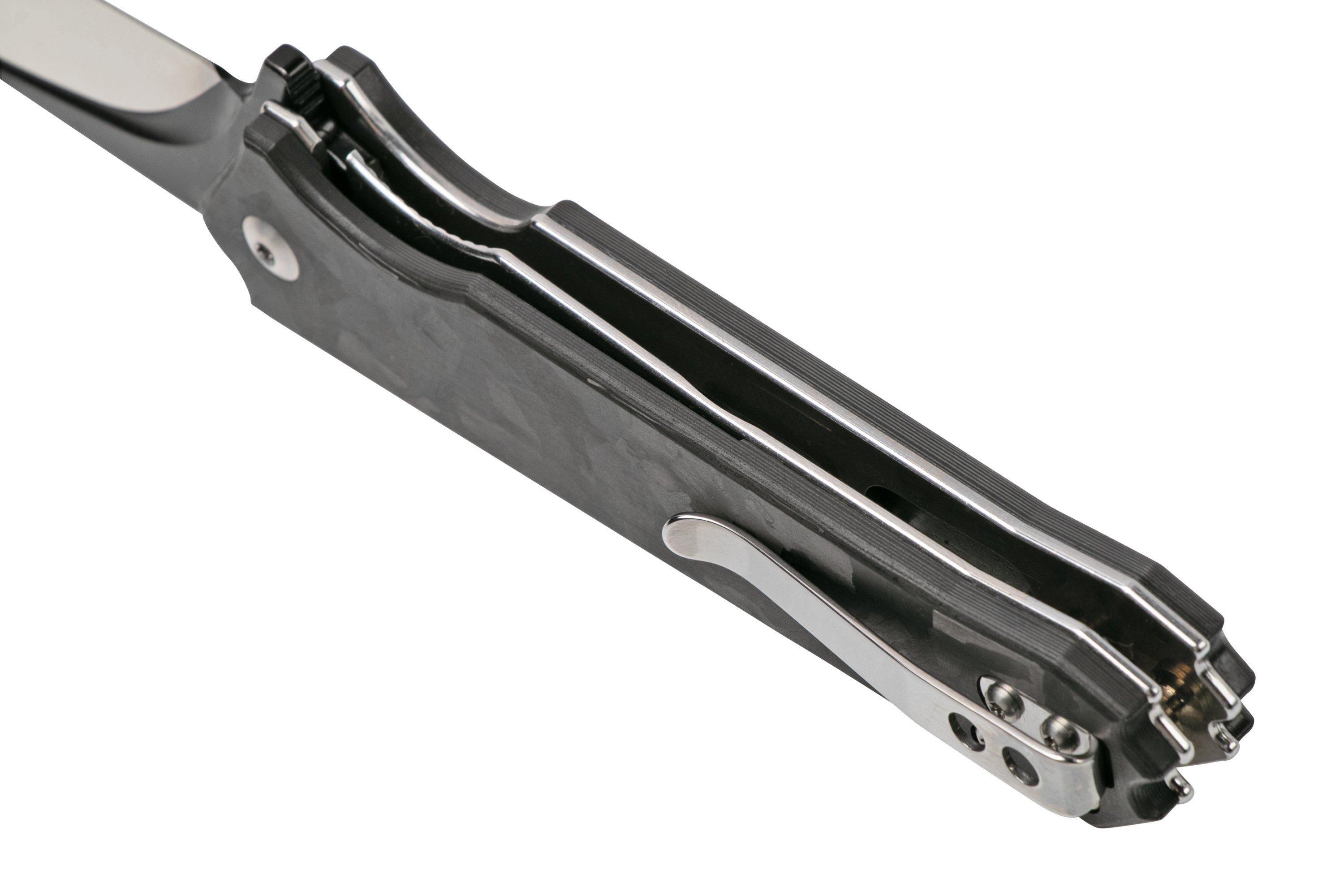 QSP Knife Mamba QS111-A2 Mamba Shredded Carbon fibre pocket knife ...