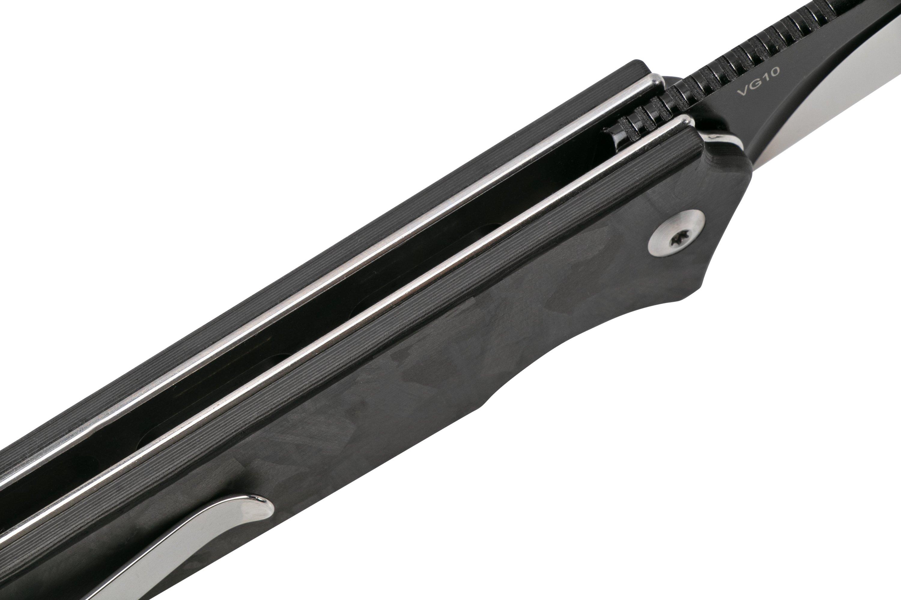 QSP Knife Mamba QS111-A2 Mamba Shredded Carbon fibre pocket knife ...