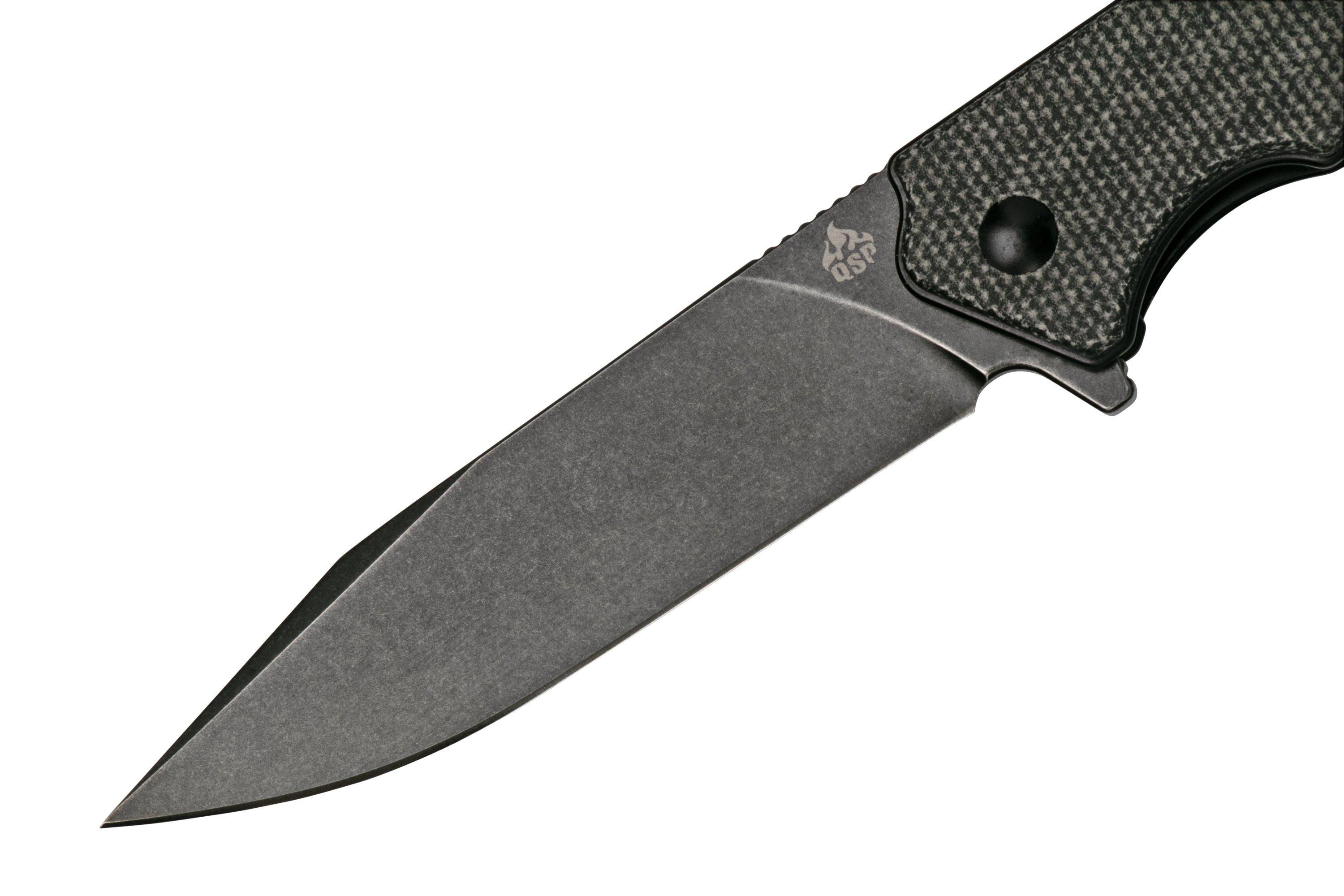 QSP Knife Mamba V2 QS111-G2 Blackwashed, Black Micarta navalha | Compras vantajosas em ...