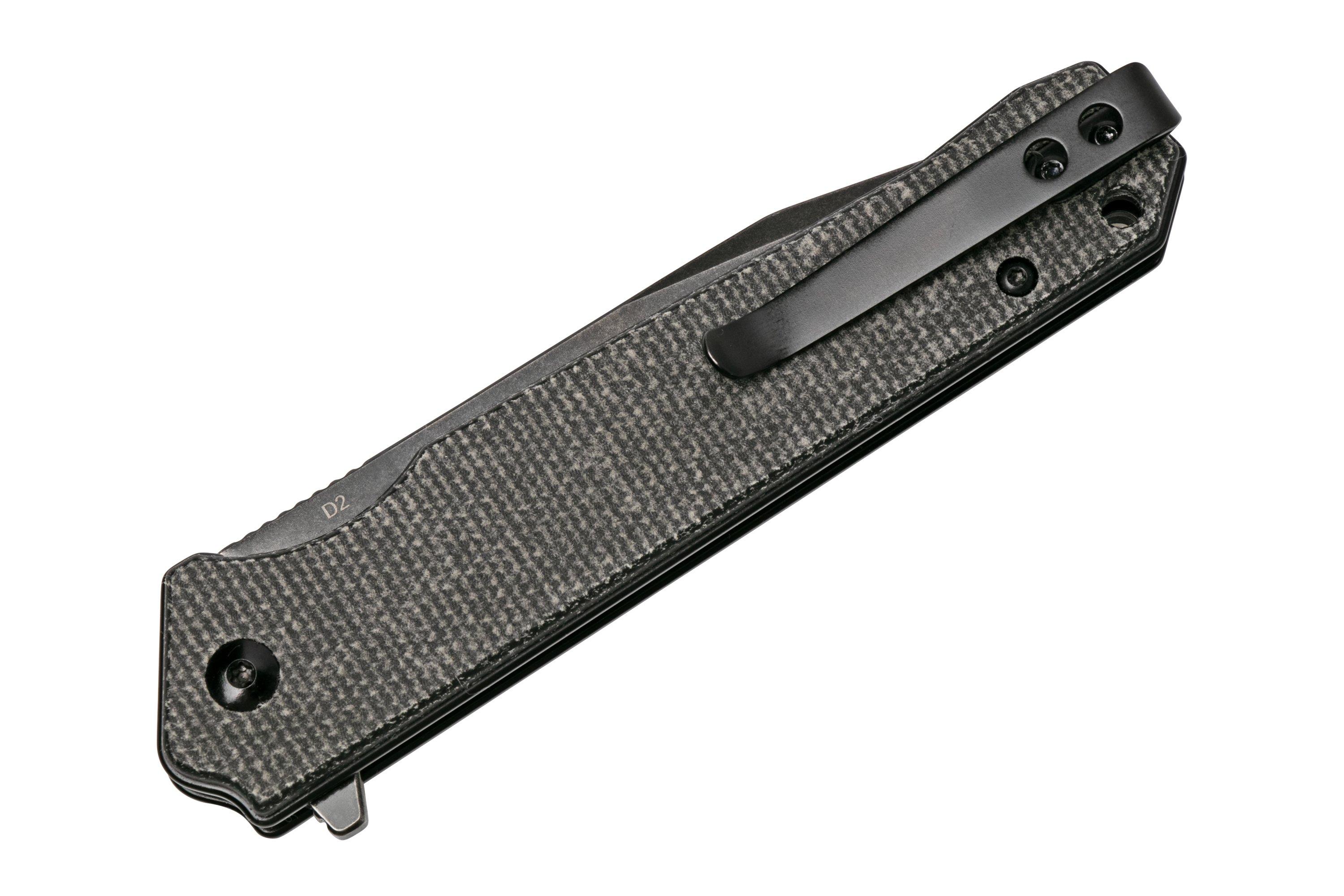 QSP Knife Mamba V2 QS111-G2 Blackwashed, Black Micarta navalha | Compras vantajosas em ...