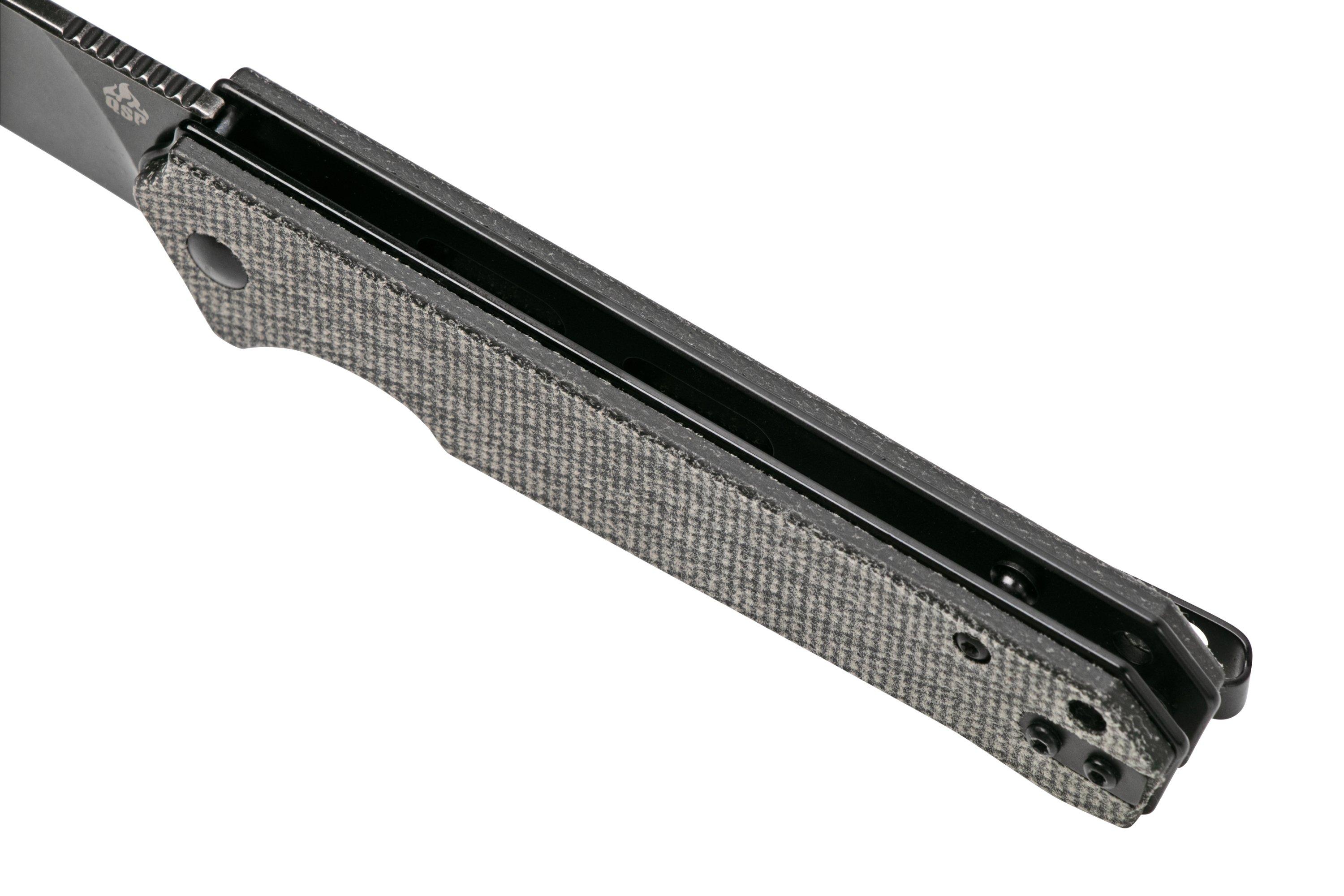 QSP Knife Mamba V2 QS111-G2 Blackwashed, Black Micarta navalha | Compras vantajosas em ...