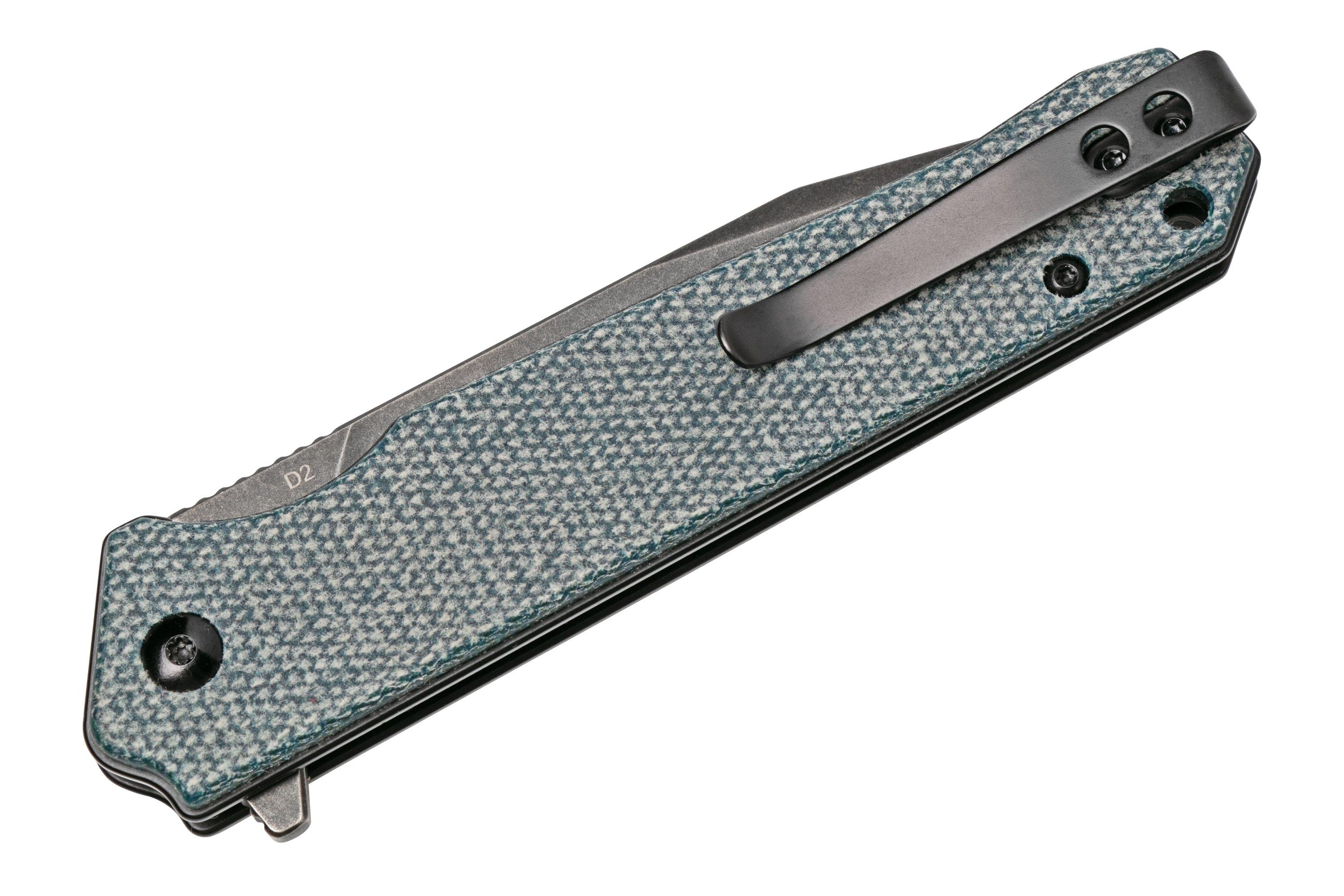 QSP Knife Mamba V2 QS111-H2 Blackwashed, Blue Micarta navalha | Compras ...