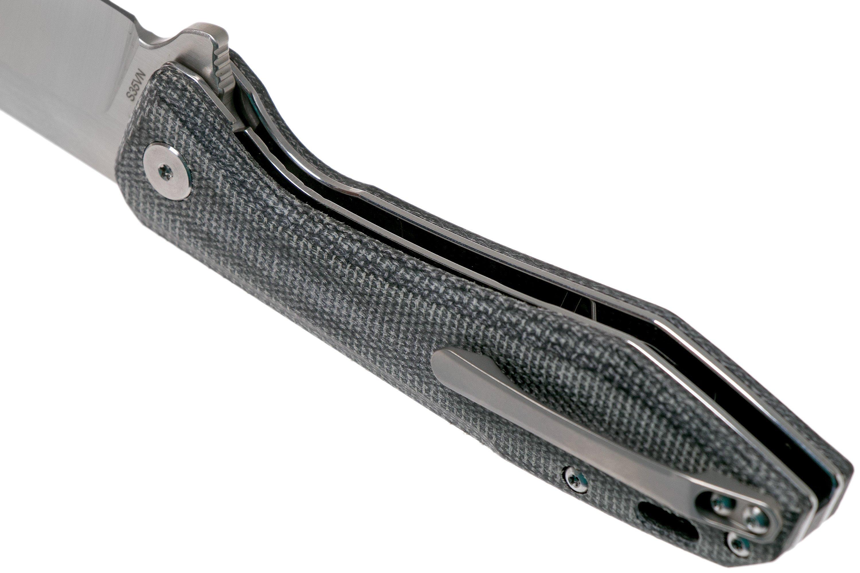 QSP Knife Pelican QS118-D2 Satin, Blue Micarta zakmes | Voordelig kopen ...