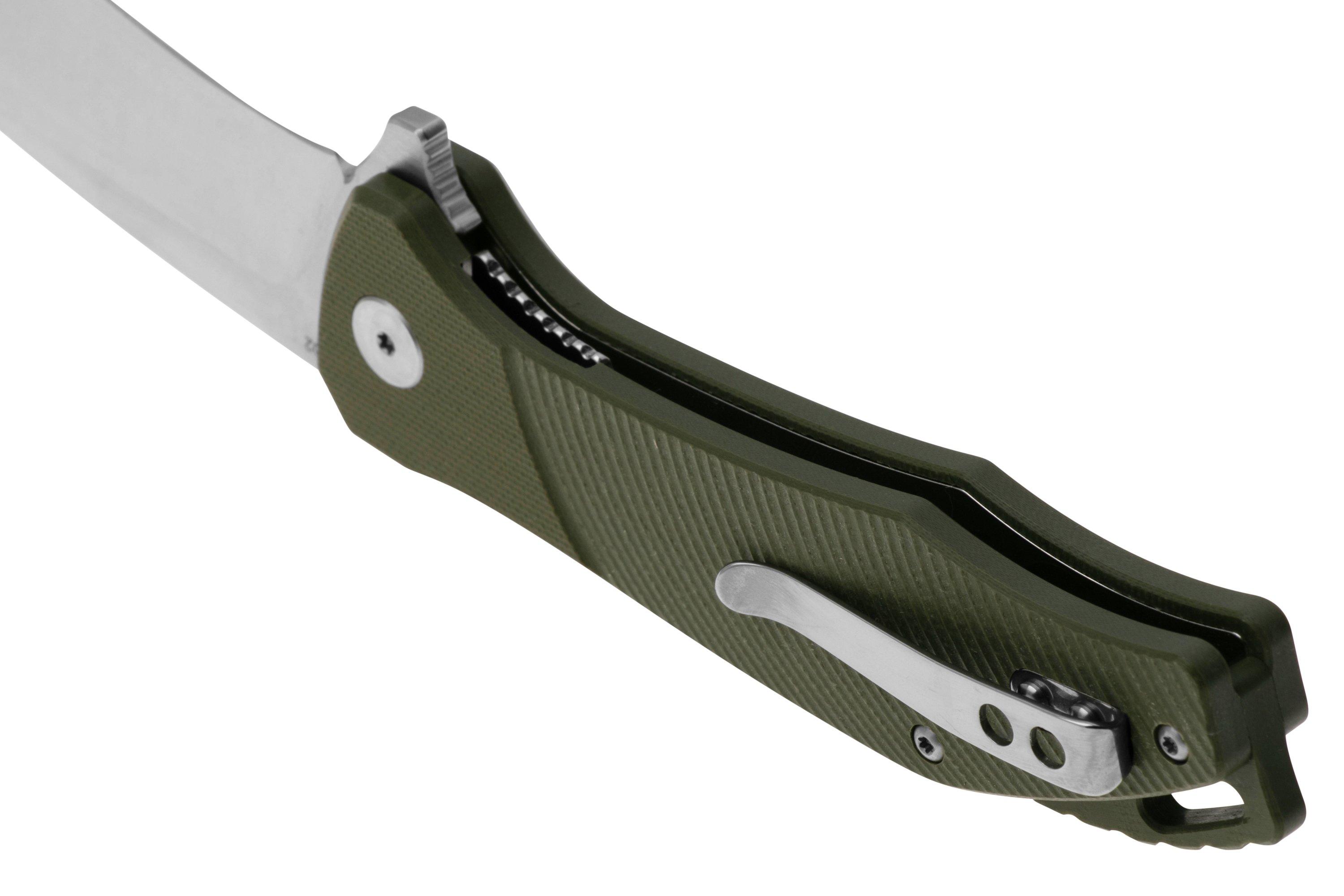 QSP Knife Raven QS122-B1 D2, Green G10, pocket knife | Advantageously ...