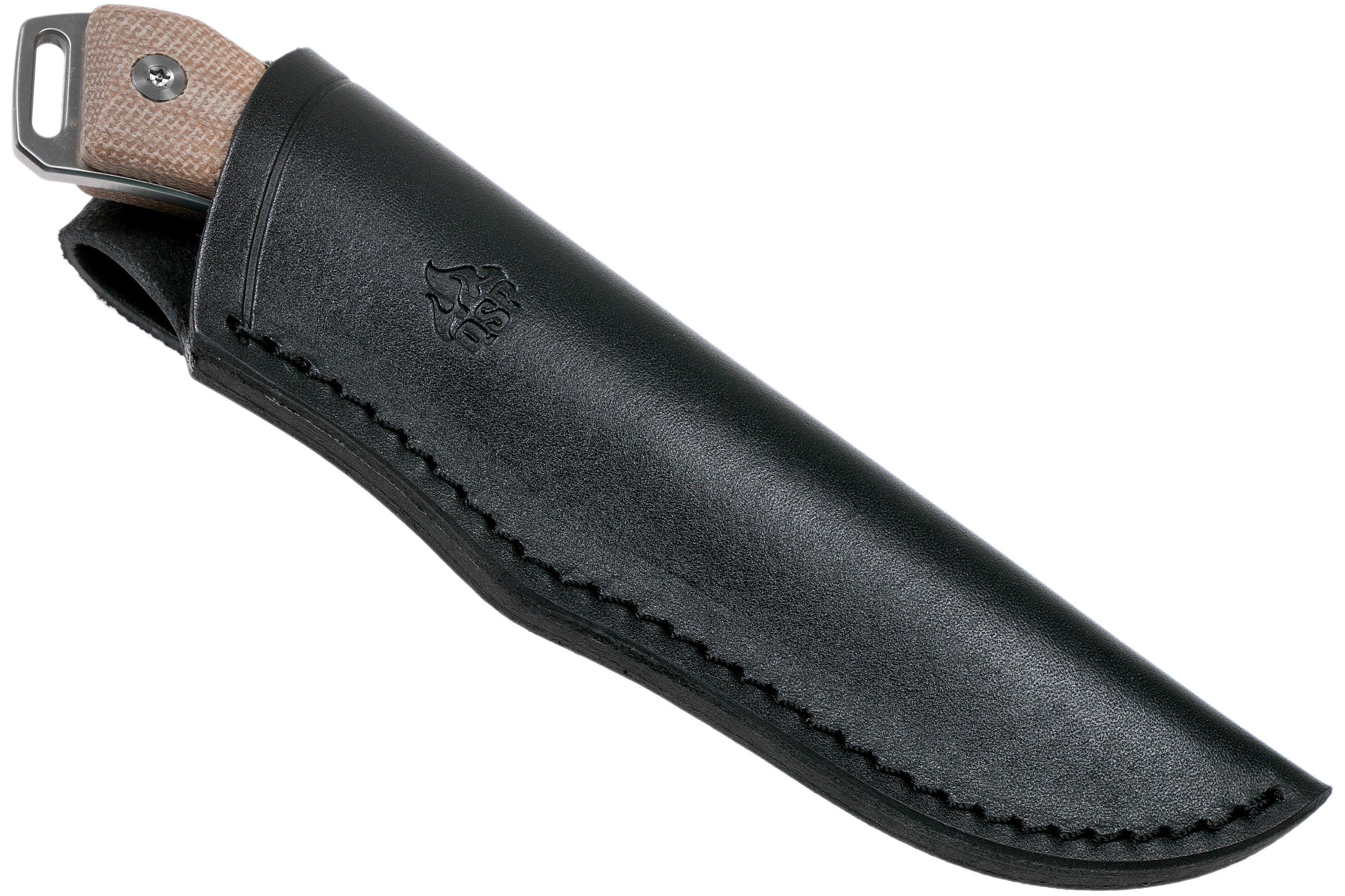 QSP Knife Workaholic QS124-A SK03 Brown Micarta fixed knife ...