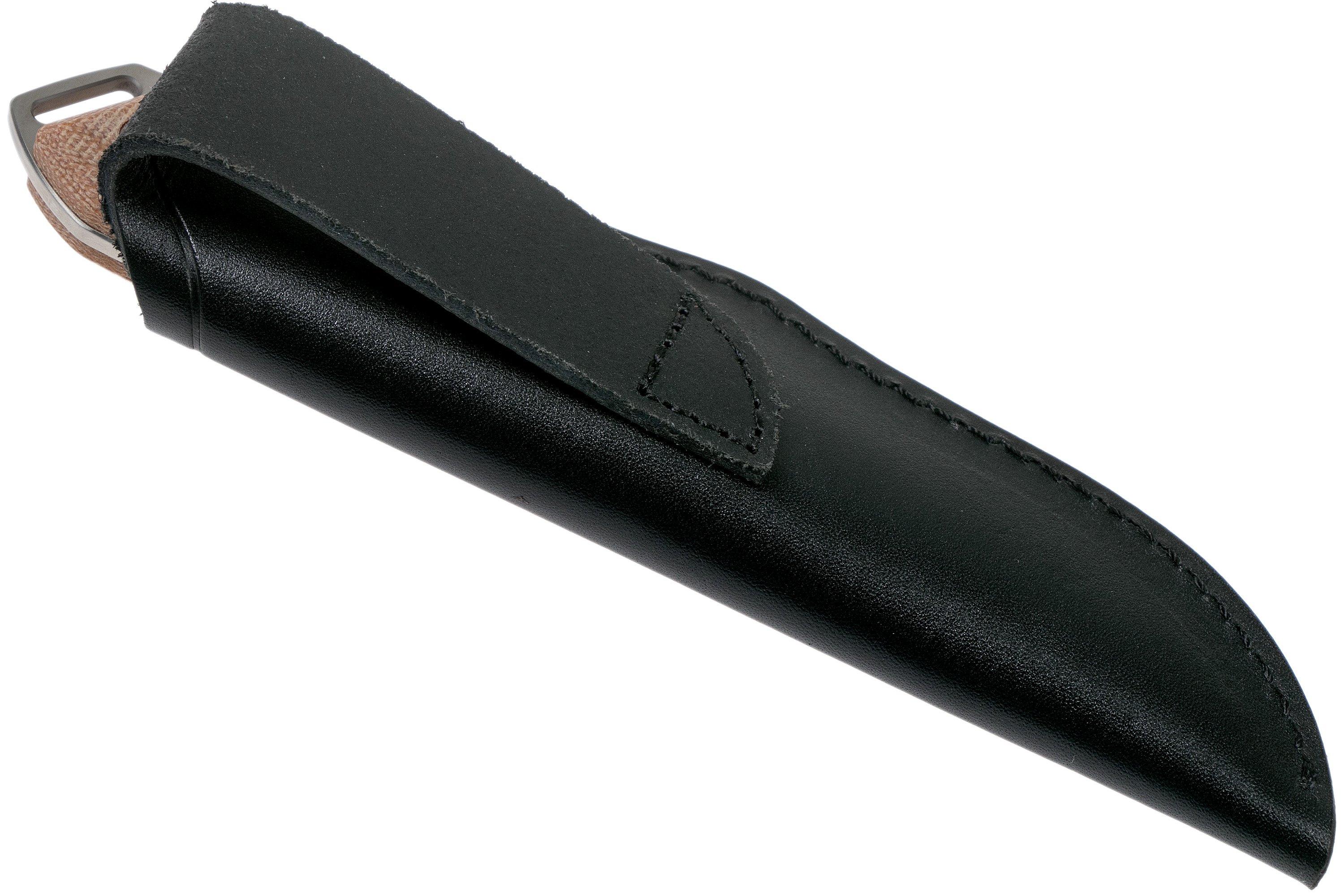 QSP Knife Workaholic QS124-A SK03 Brown Micarta fixed knife ...