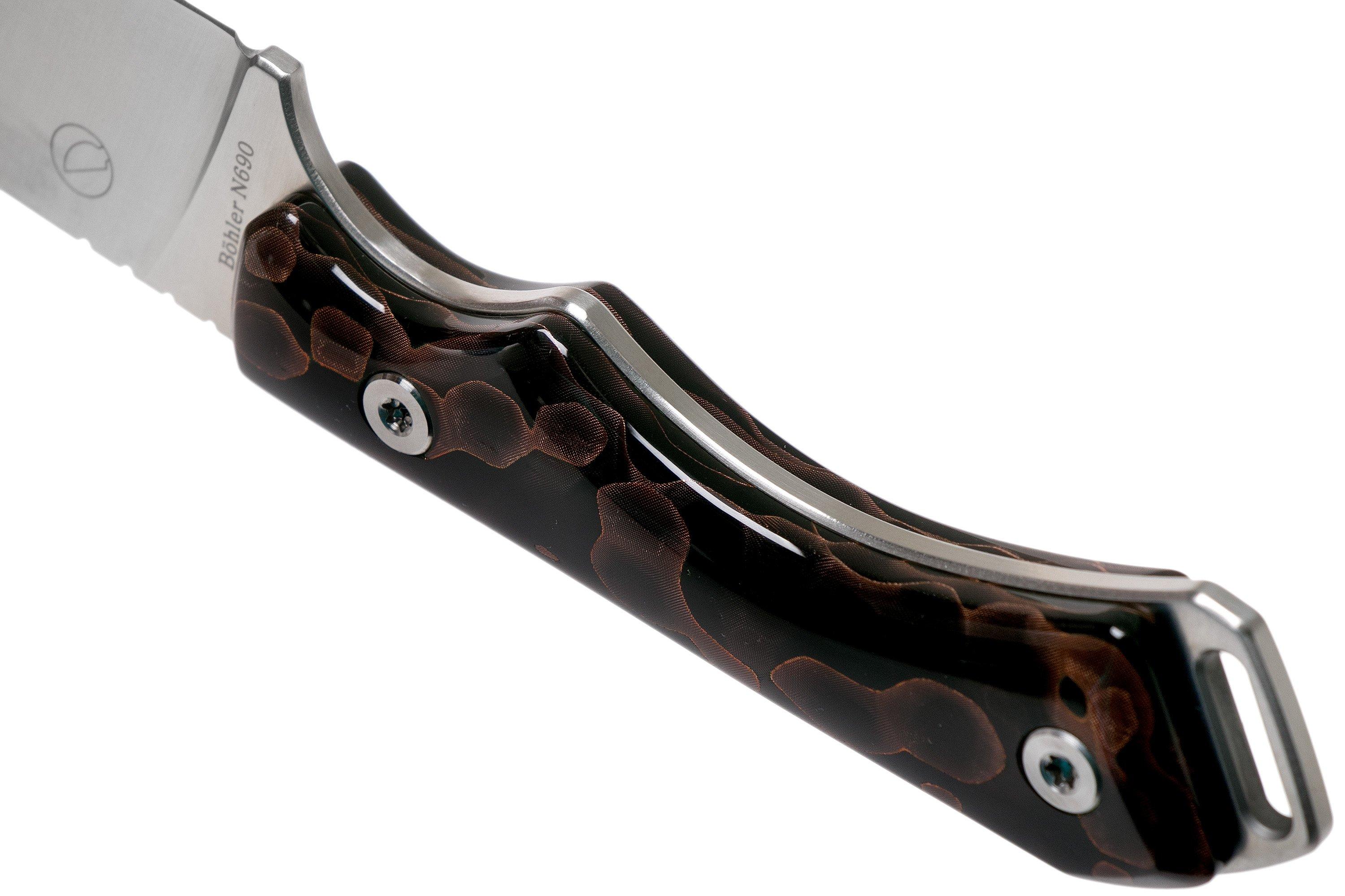 QSP Knife Workaholic QS124-C SK03 Raffir Noble Bronze Moon fixed knife ...