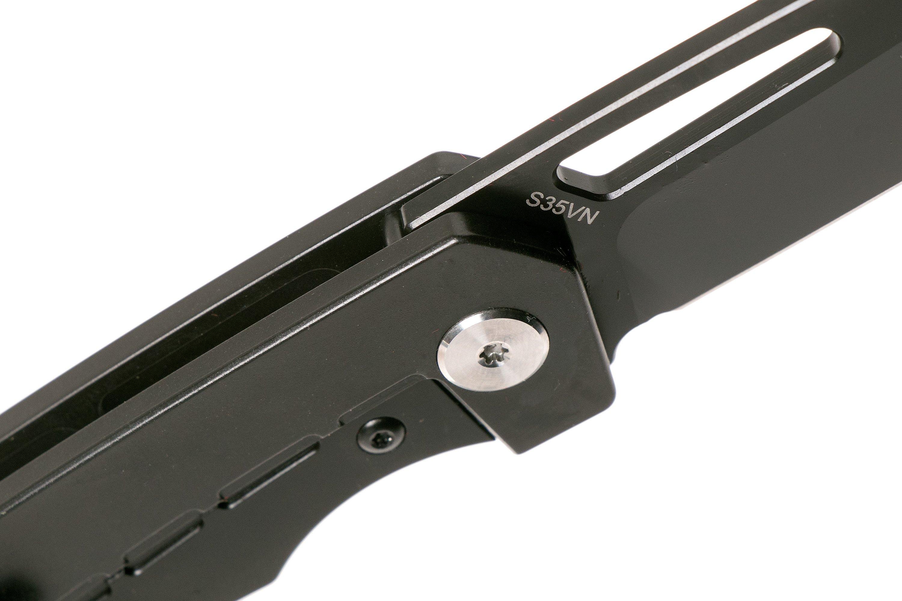 QSP Knife Puffin Black QS127-A Titanium Carbon fibre pocket knife ...