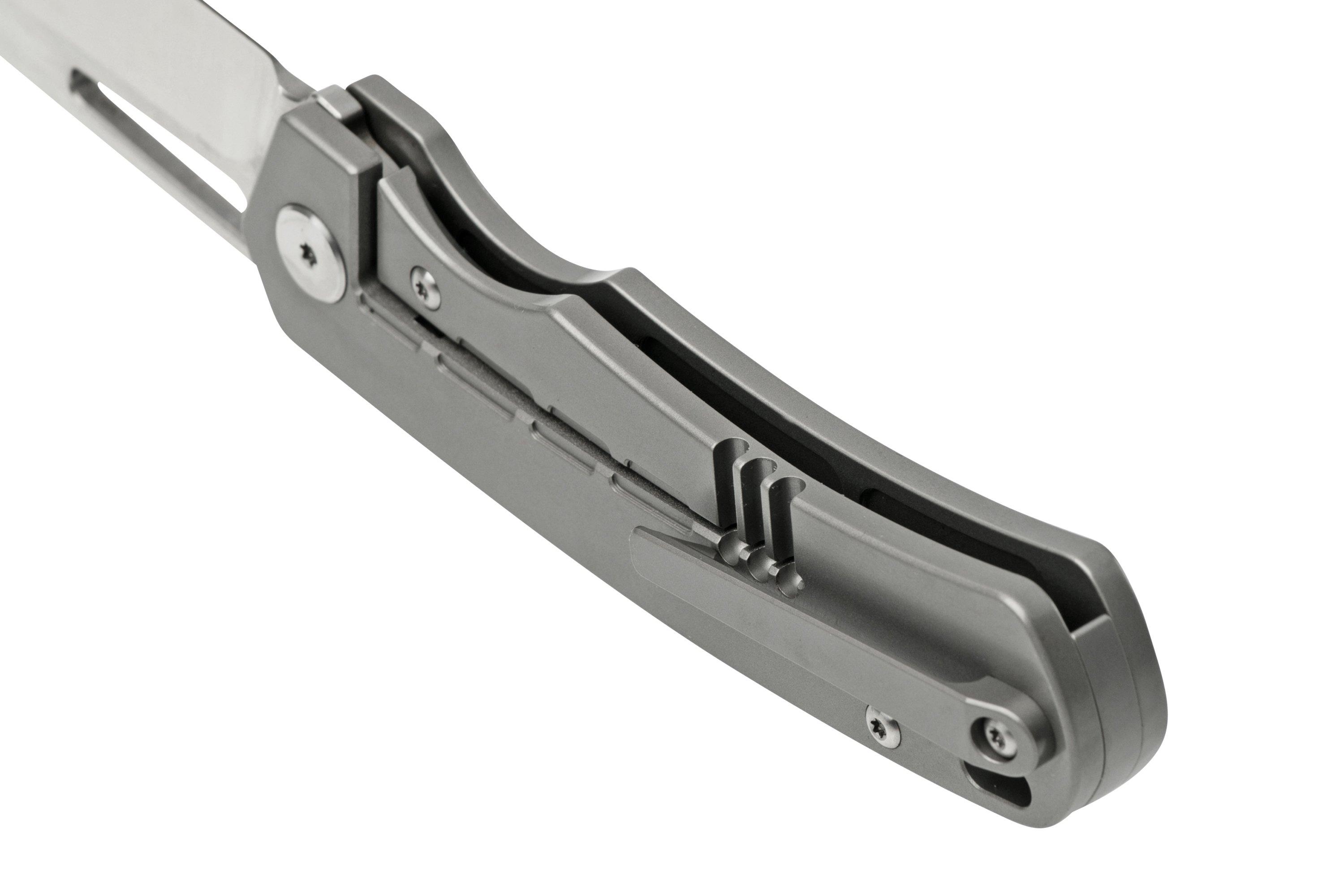 QSP Knife Puffin QS127-B Titanium Carbon fibre pocket knife ...