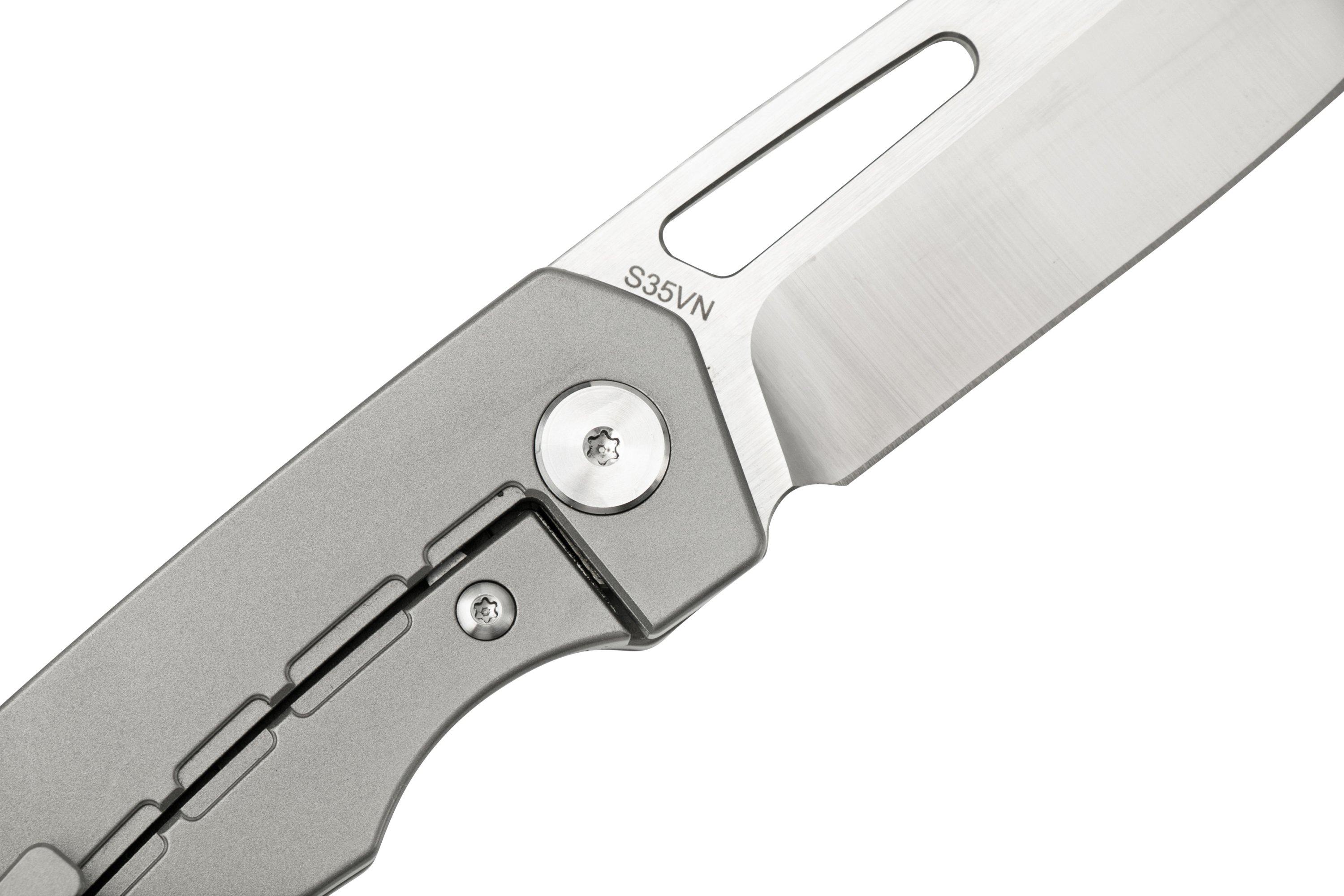 QSP Knife Puffin QS127-B Titanium Carbon fibre pocket knife ...