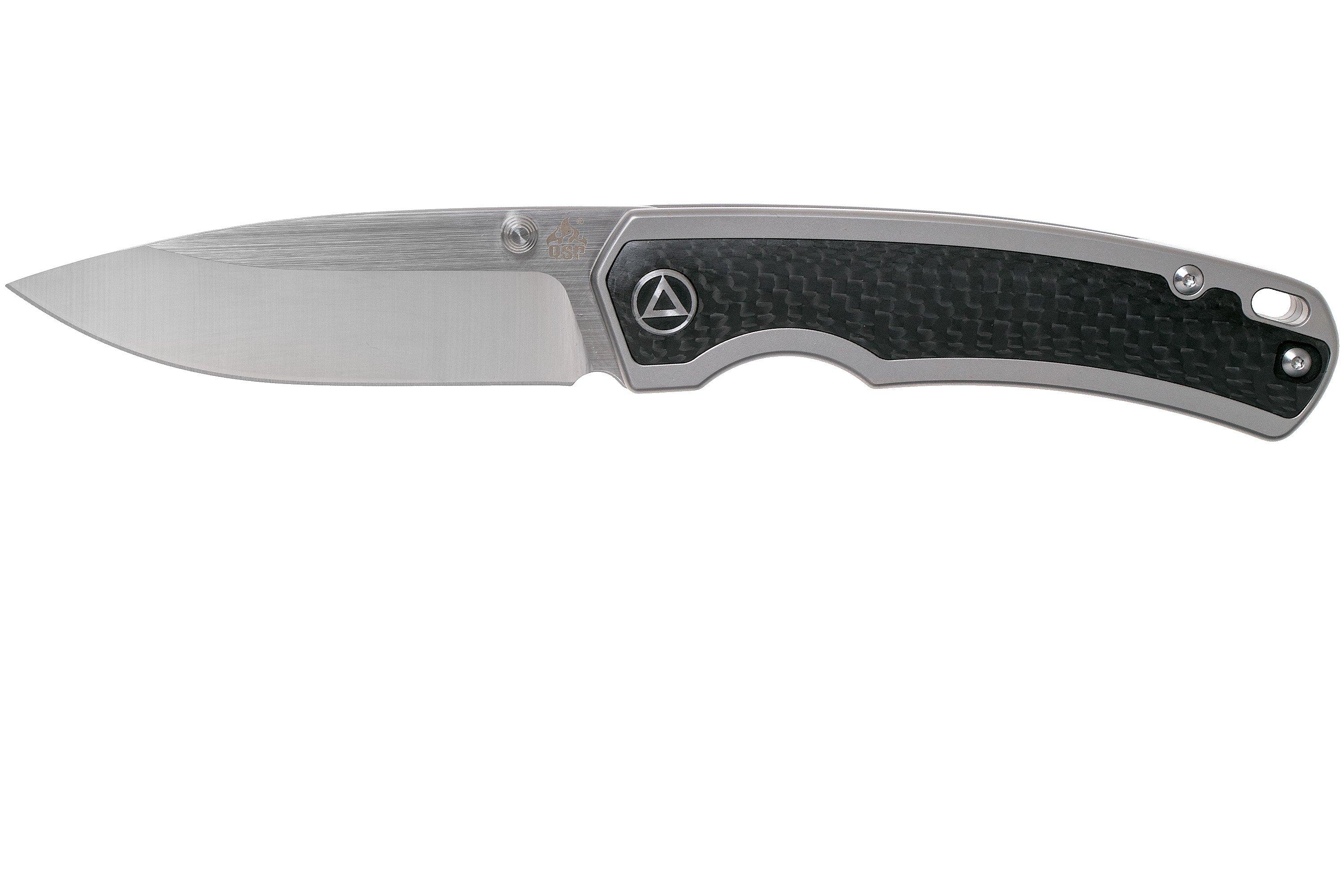 QSP Knife Puffin QS127-E2 Titanium Carbon fibre coltello da tasca ...